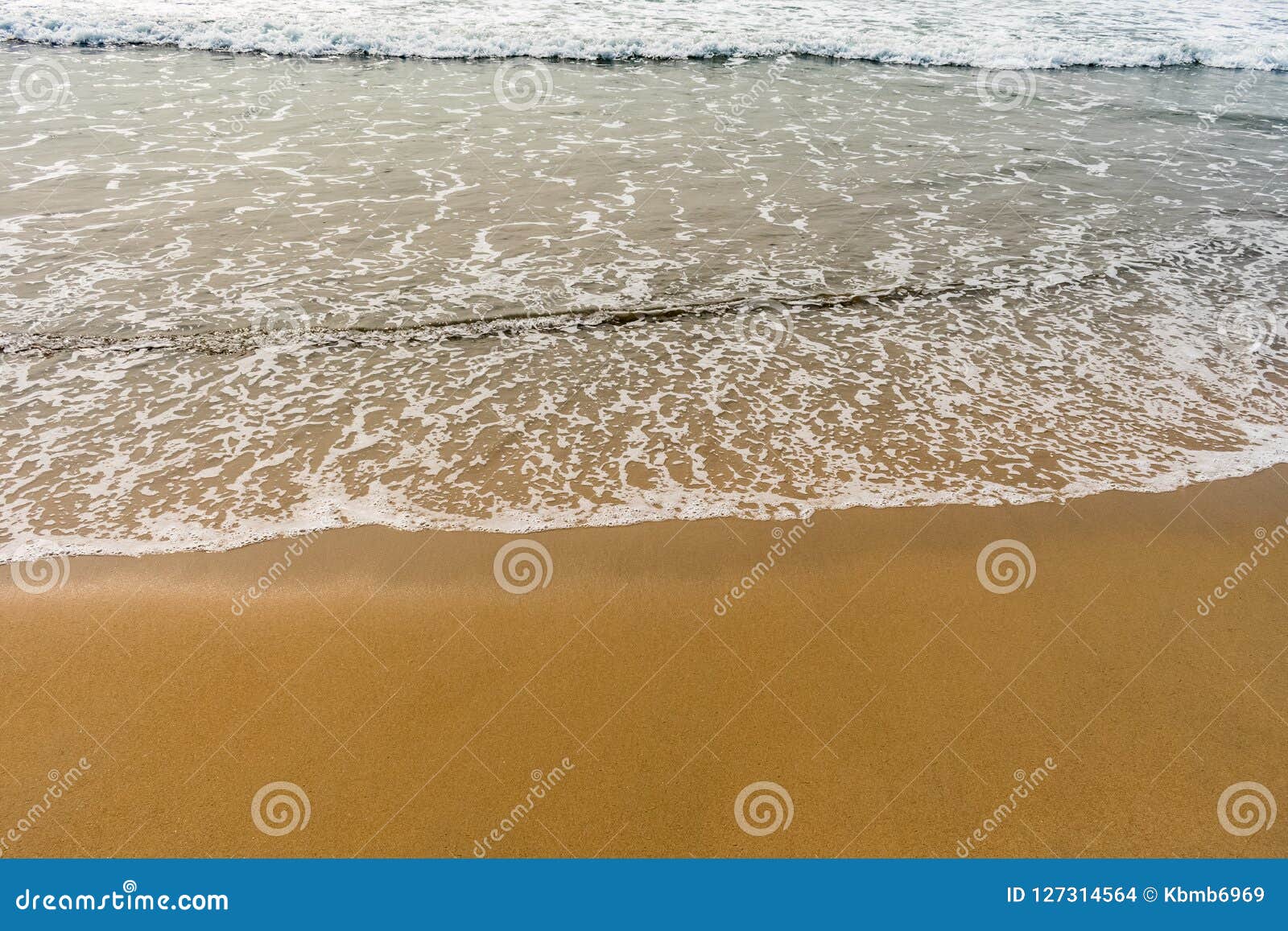 A Beautiful Pattern of Sea Water with Foam Created after Collide Sea ...