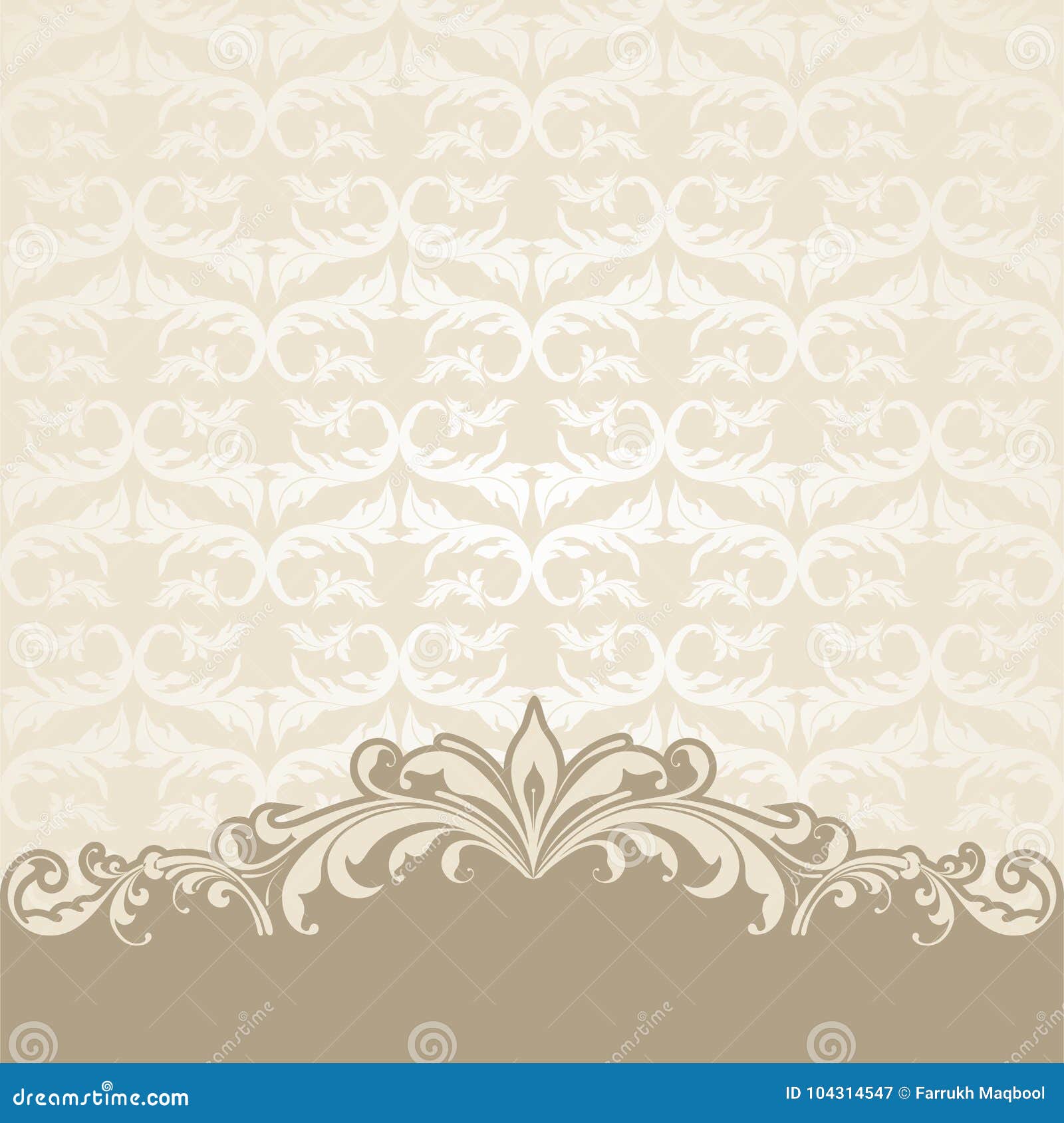 Soft Beige Colored Card with Dark Border Stock Vector - Illustration of ...