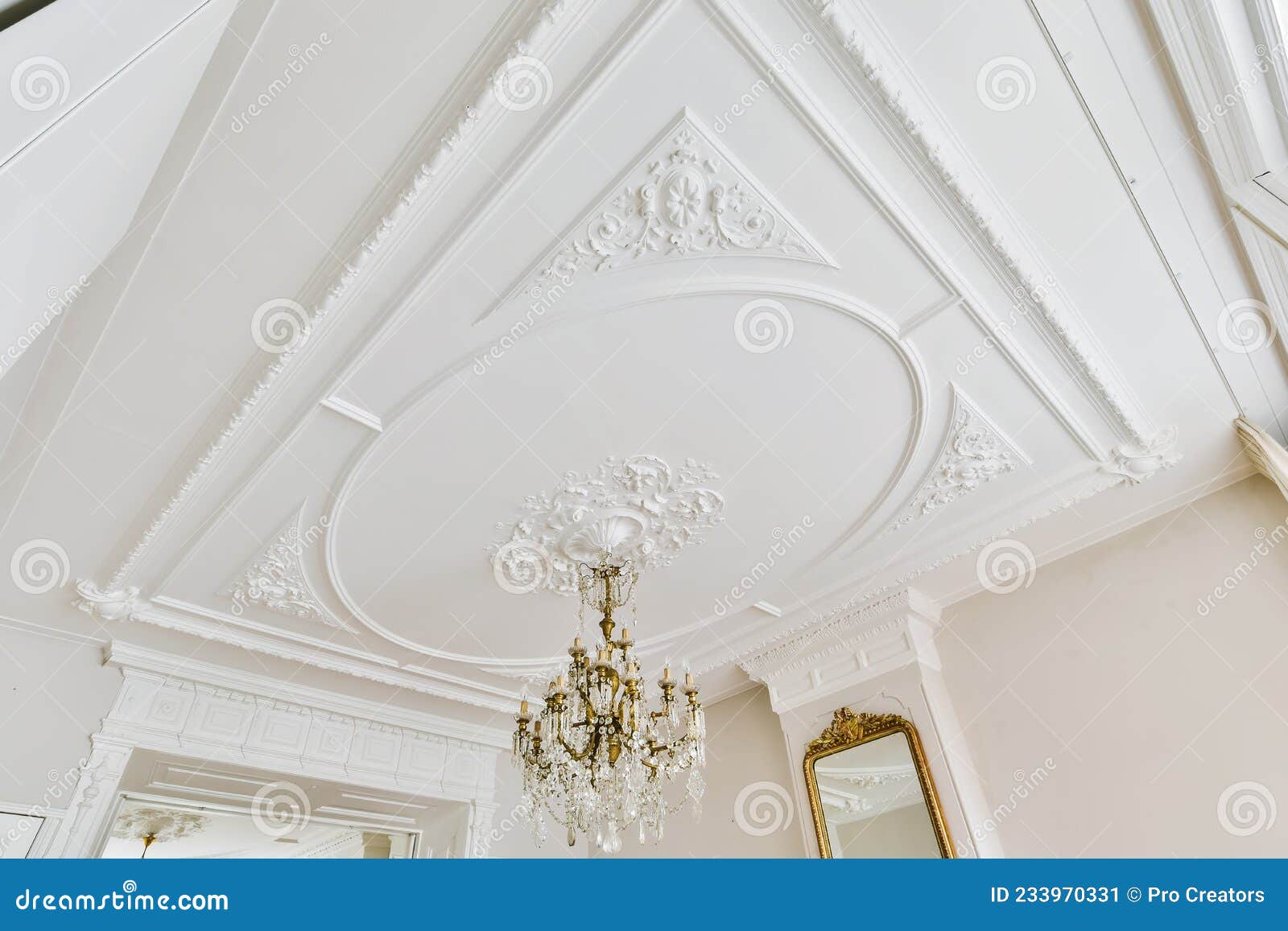 Beautiful Patterned Ceiling Stock Image - Image of residential, empty ...