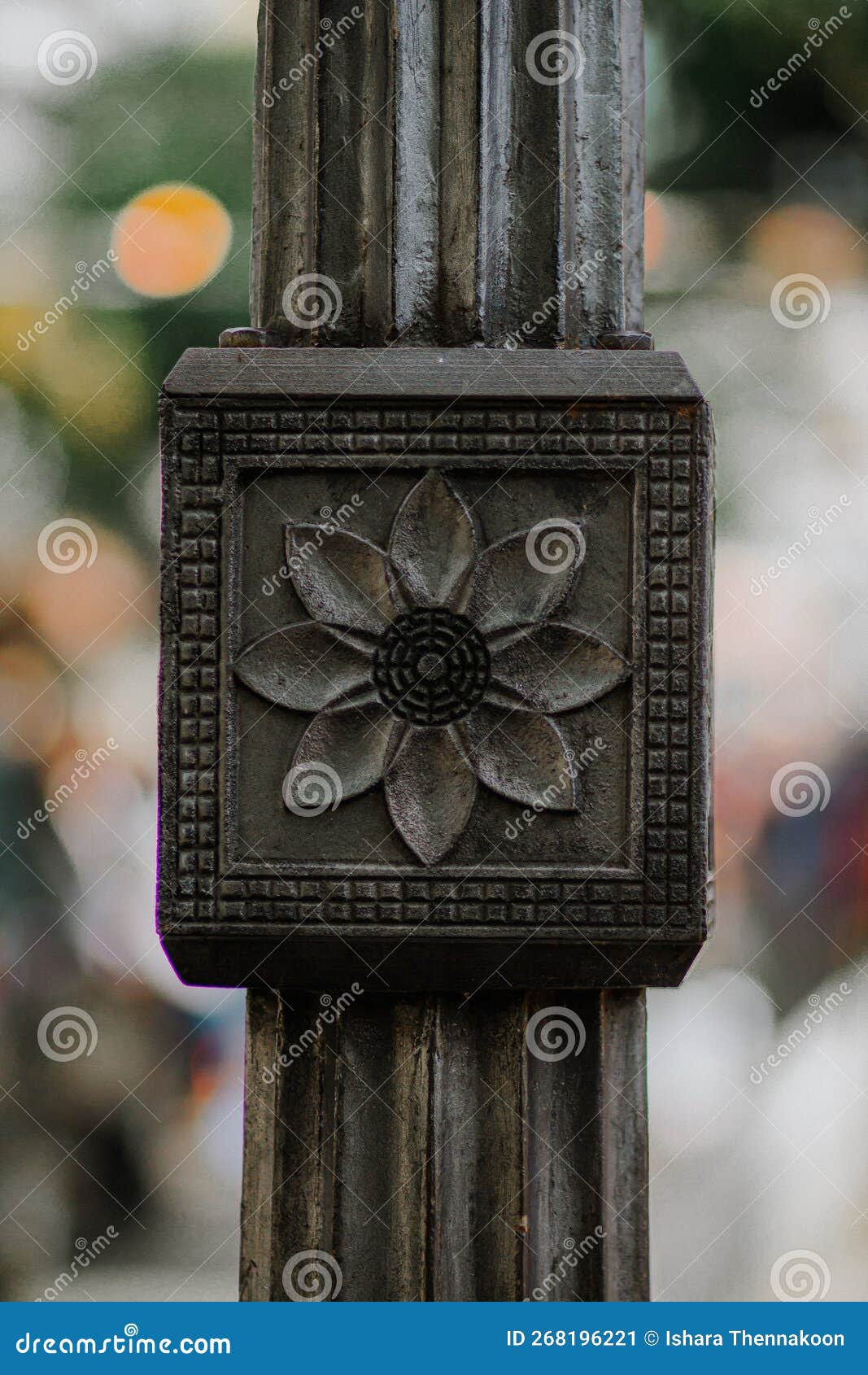 Beautiful Patterns on Ancient Stone Pillars in Sri Lanka Stock Image ...