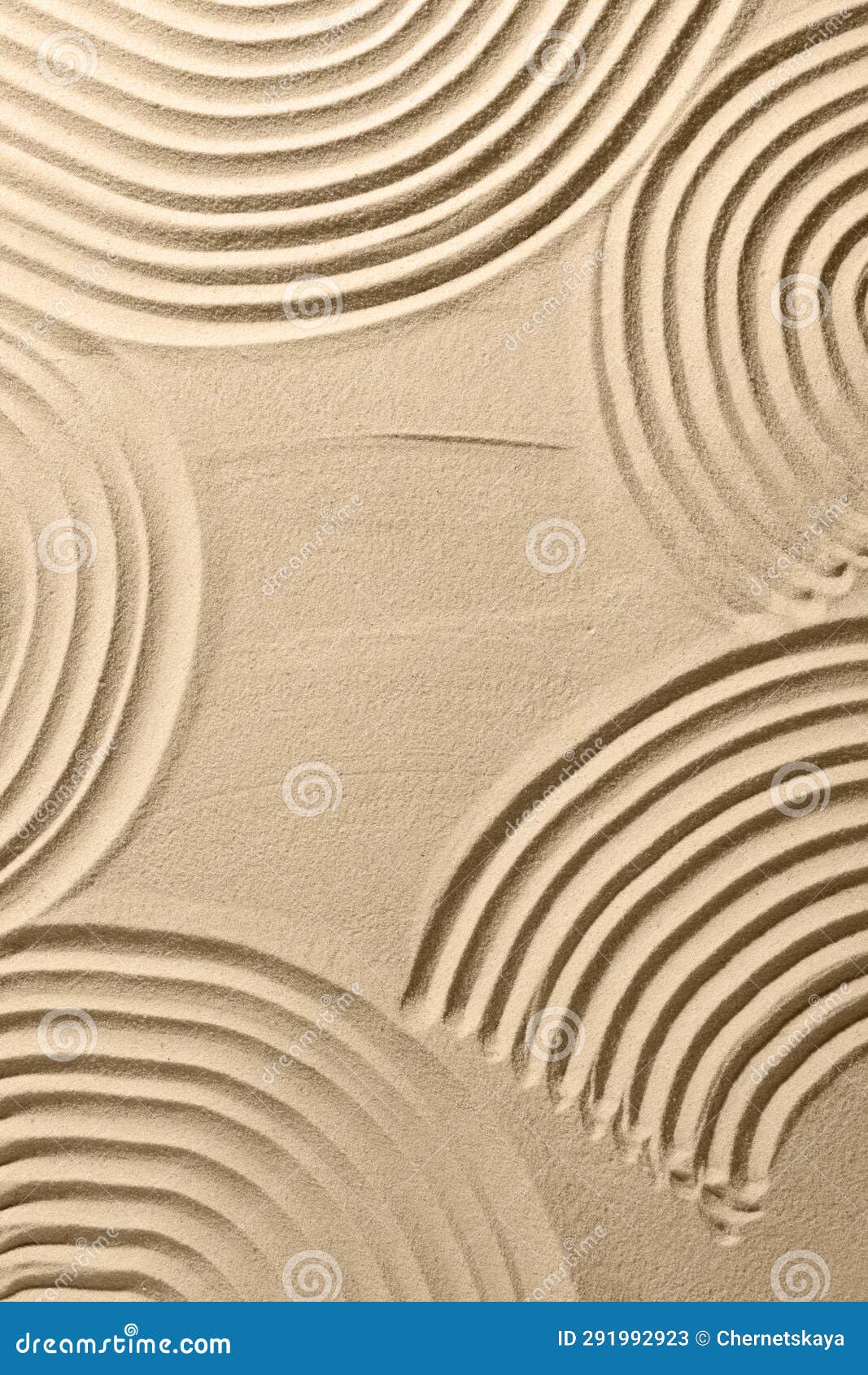 Beautiful Patterns Drawn on Sand, Top View. Zen Garden Stock Image ...