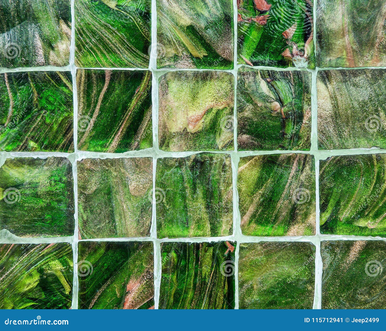 Patterns Mimic the Nature of the Tile Wall. Stock Image - Image of ...