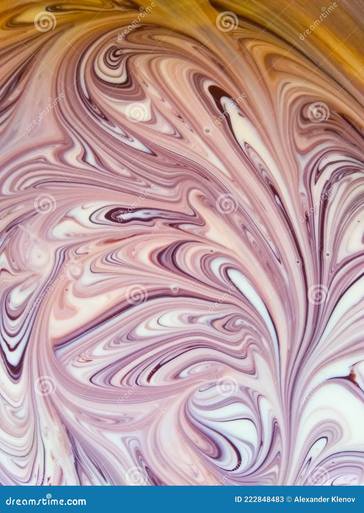 Beautiful Patterns when Mixing Paints of Different Colors Stock ...