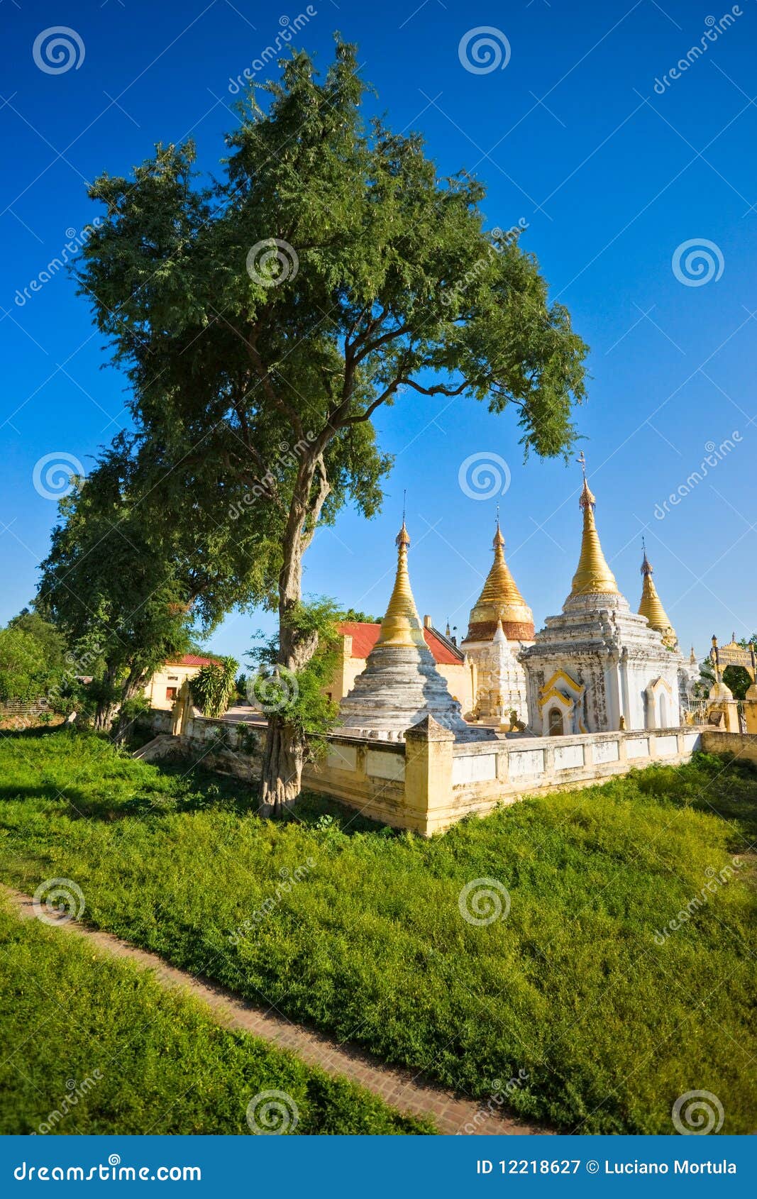 Beautiful Paya in Ava, Mandalay, Myanmar. Stock Image - Image of dome ...