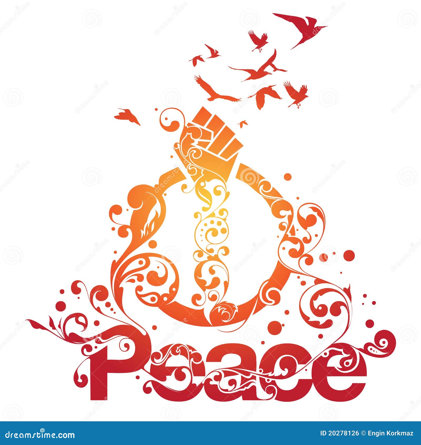 Beautiful Peace Ornamental Design Stock Vector - Illustration of circle ...