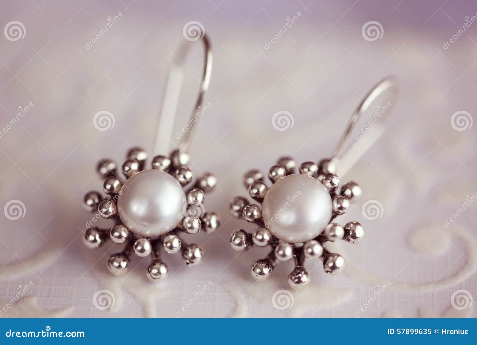 Beautiful pearl earrings stock image. Image of jewelry - 57899635
