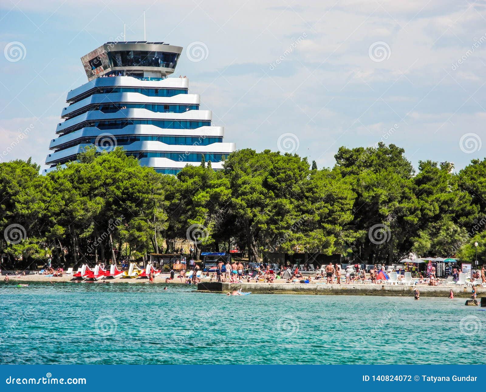 The Vodice beach, Croatia editorial photography. Image of holiday ...