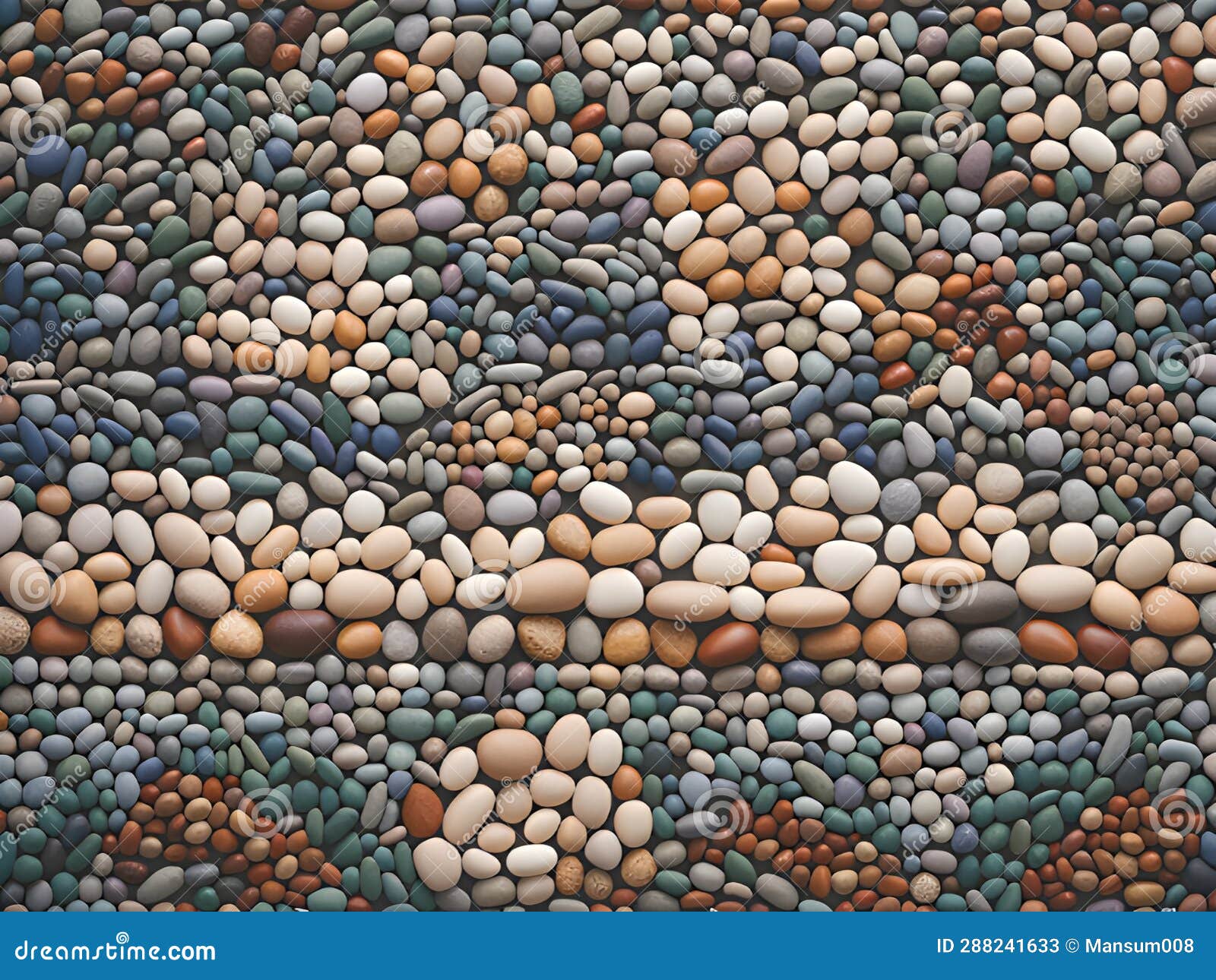 Beautiful Pebble Stones in the Pool, Ai Generated Stock Illustration ...