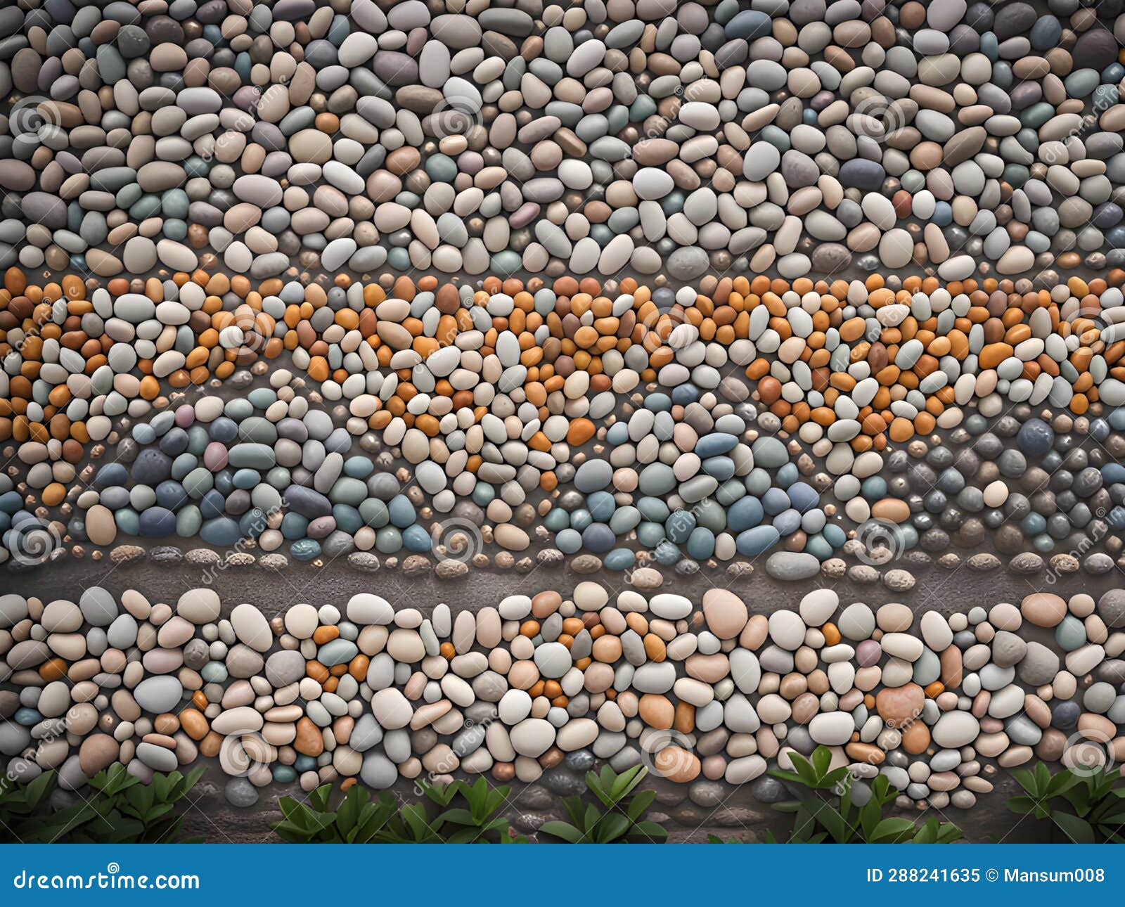 Beautiful Pebble Stones in the Pool, Ai Generated Stock Illustration ...