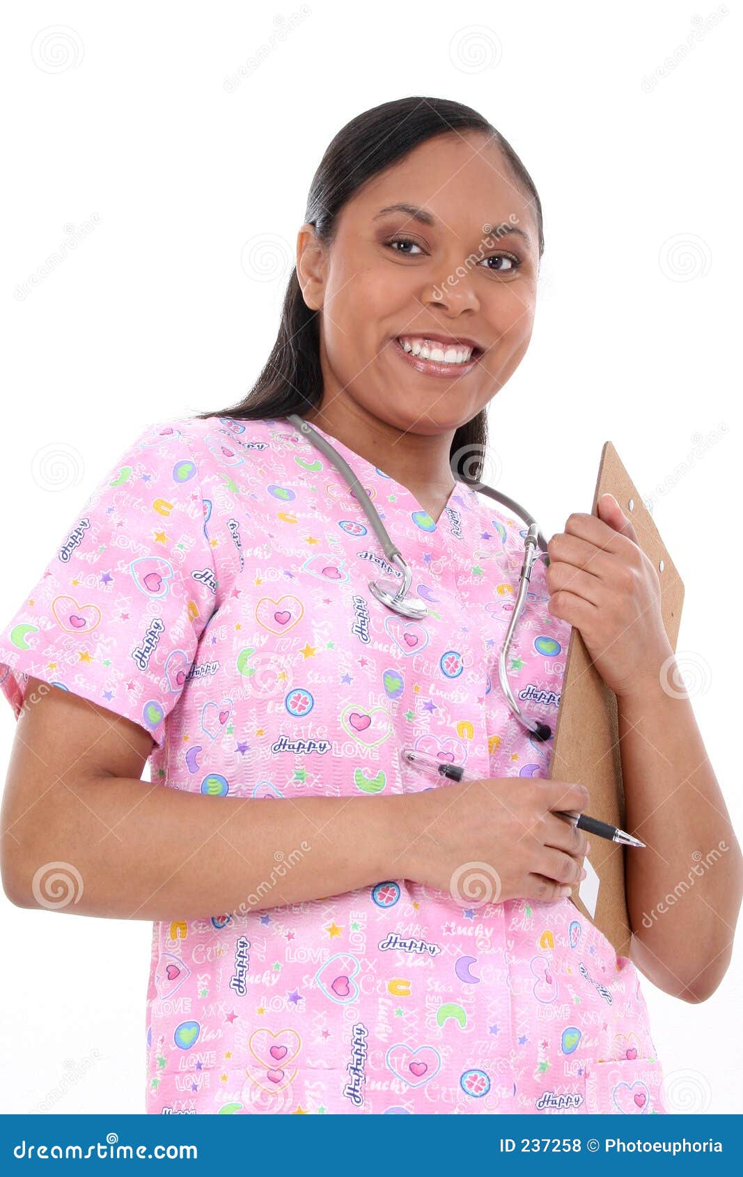 Beautiful Pediatric Nurse in Scrubs Stock Photo - Image of friendly ...