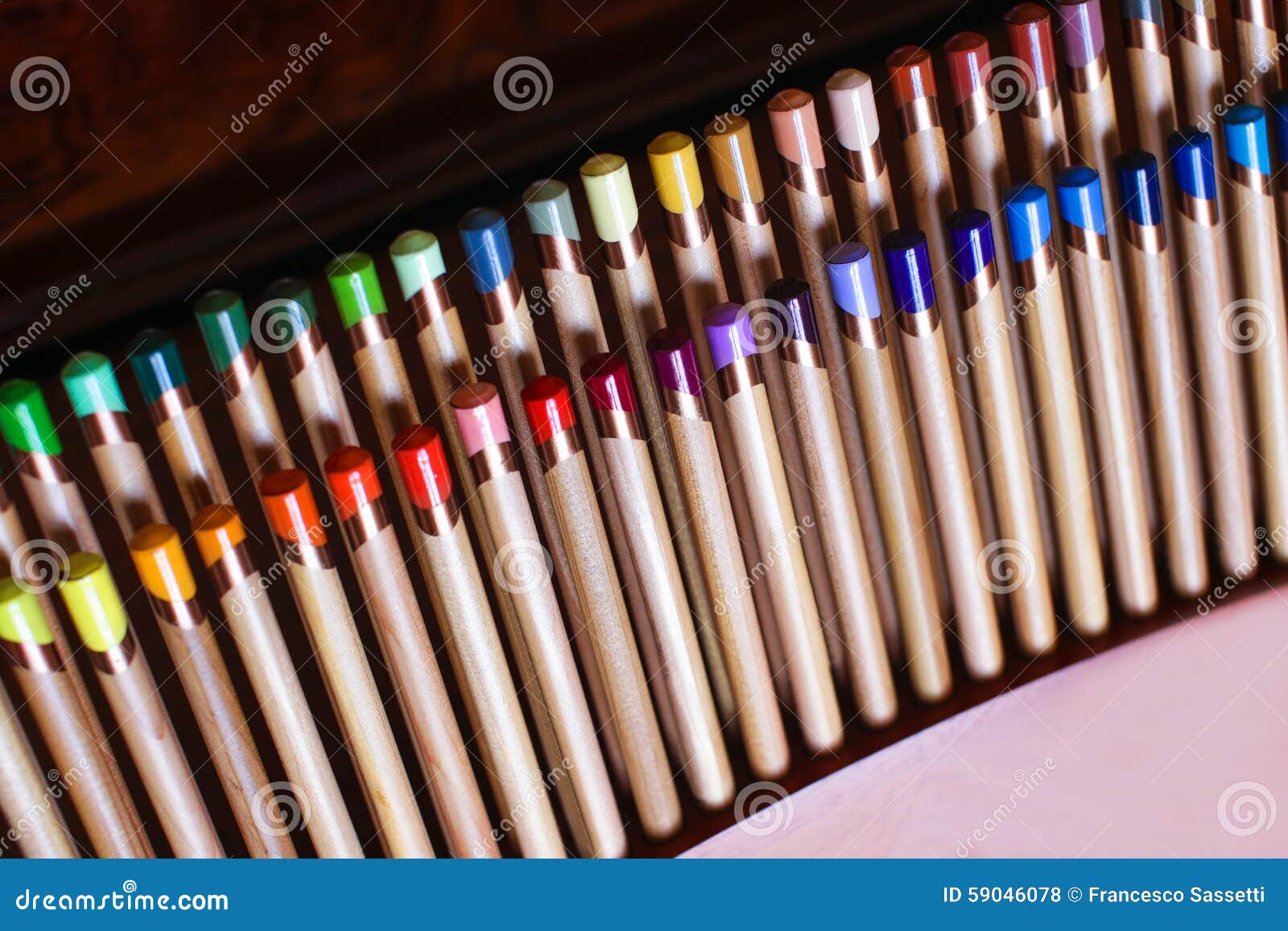Beautiful Pencil Box with Many Colours Stock Photo - Image of ...
