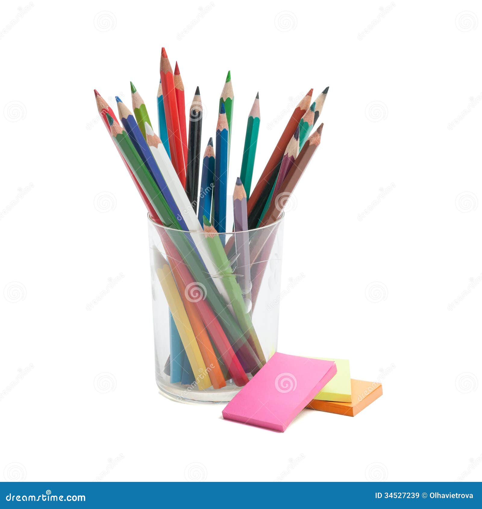 Beautiful Pencils in the Glass Stock Image - Image of yellow, colors ...