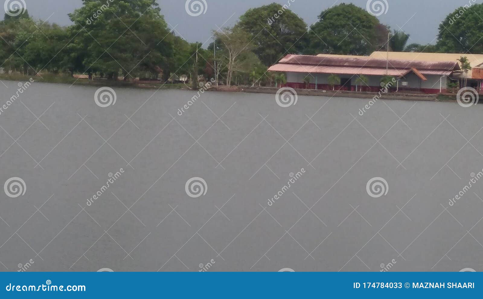 The Beautiful of Pendang Lake Resorts Scenery Stock Image - Image of ...