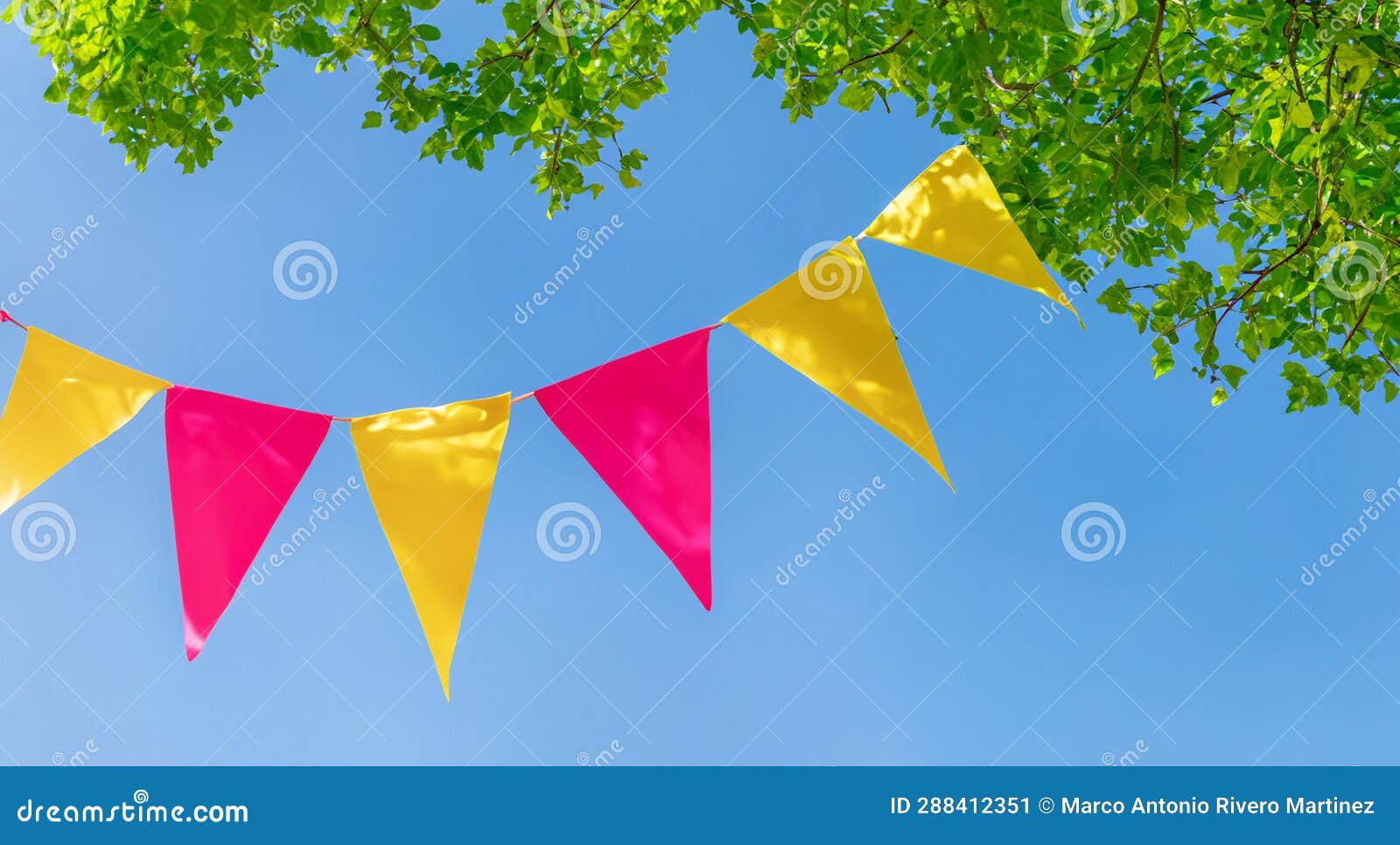 Beautiful Pennants of Various Colors Hung Stock Image - Image of ...