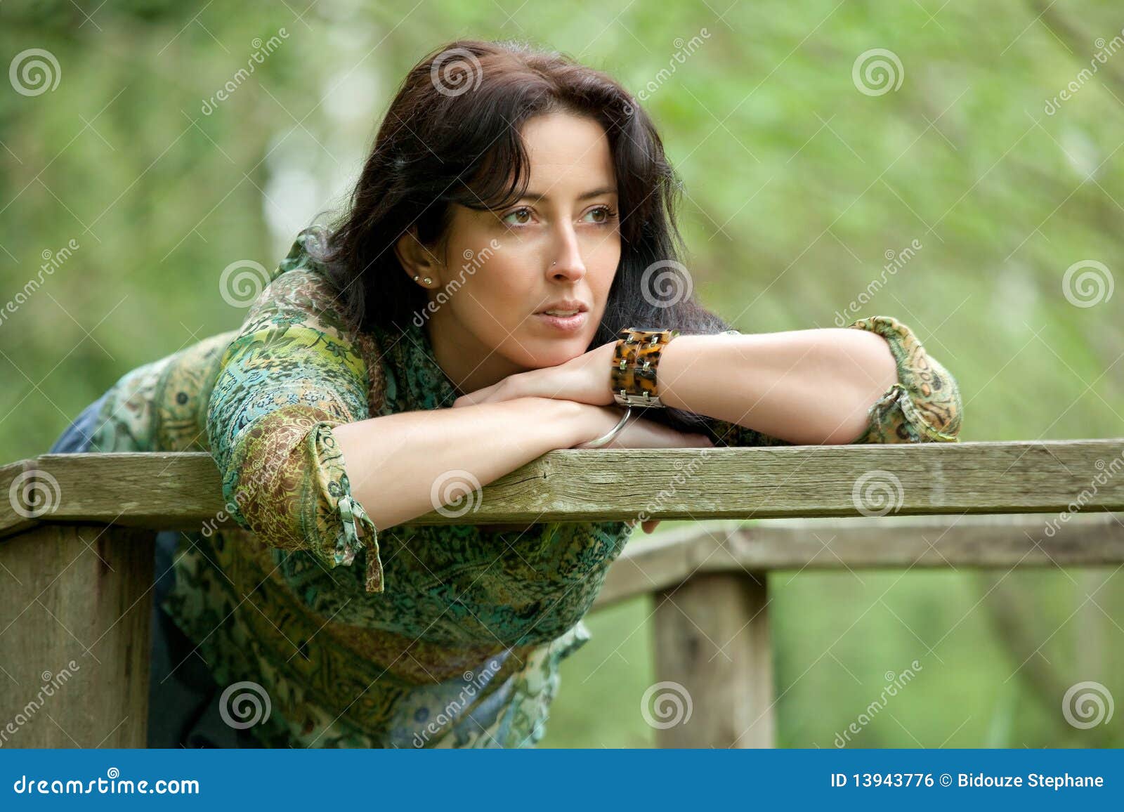 Beautiful pensive woman stock photo. Image of human, adult - 13943776