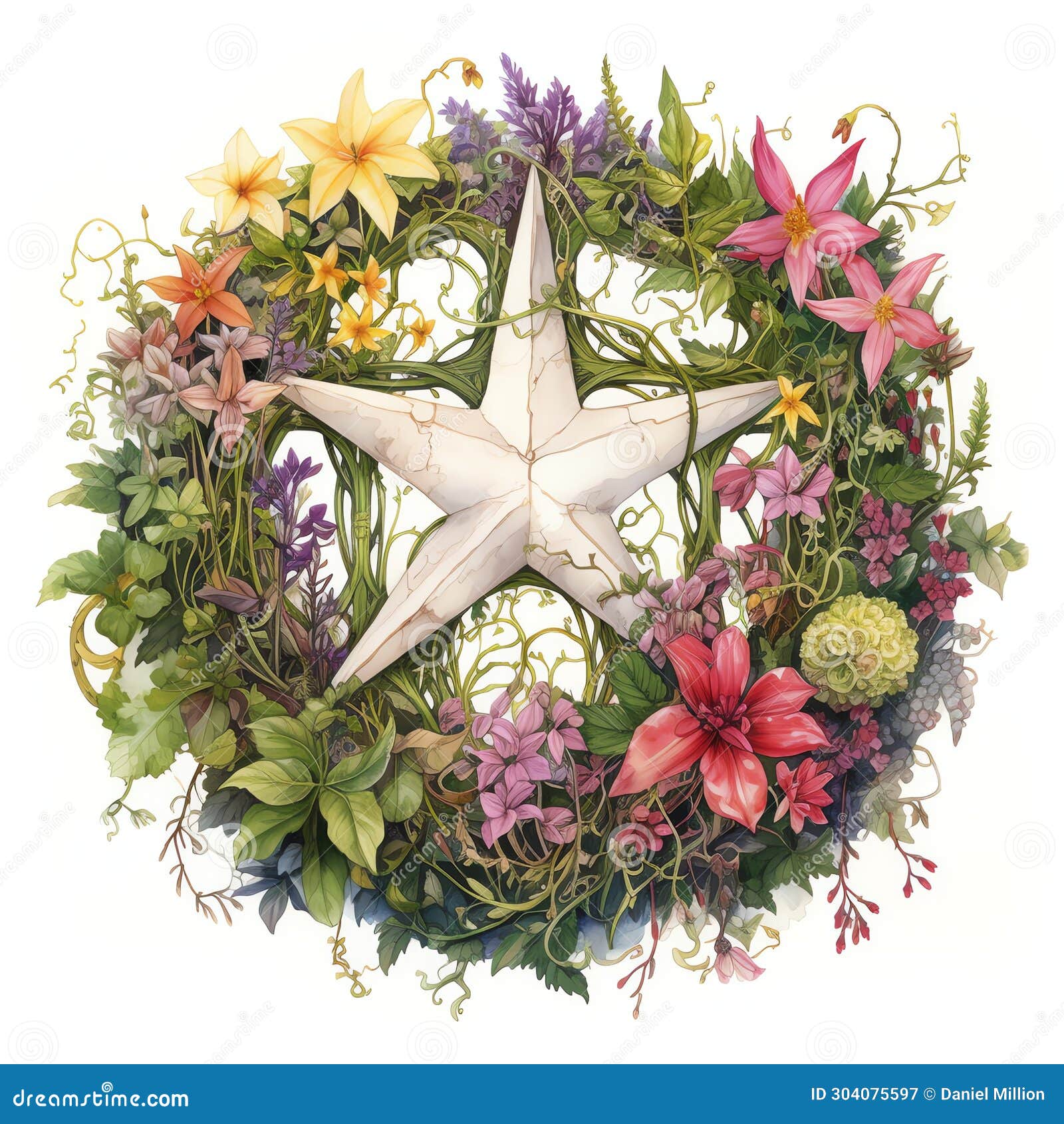 Beautiful Pentagram Clipart Illustration Royalty-Free Cartoon ...