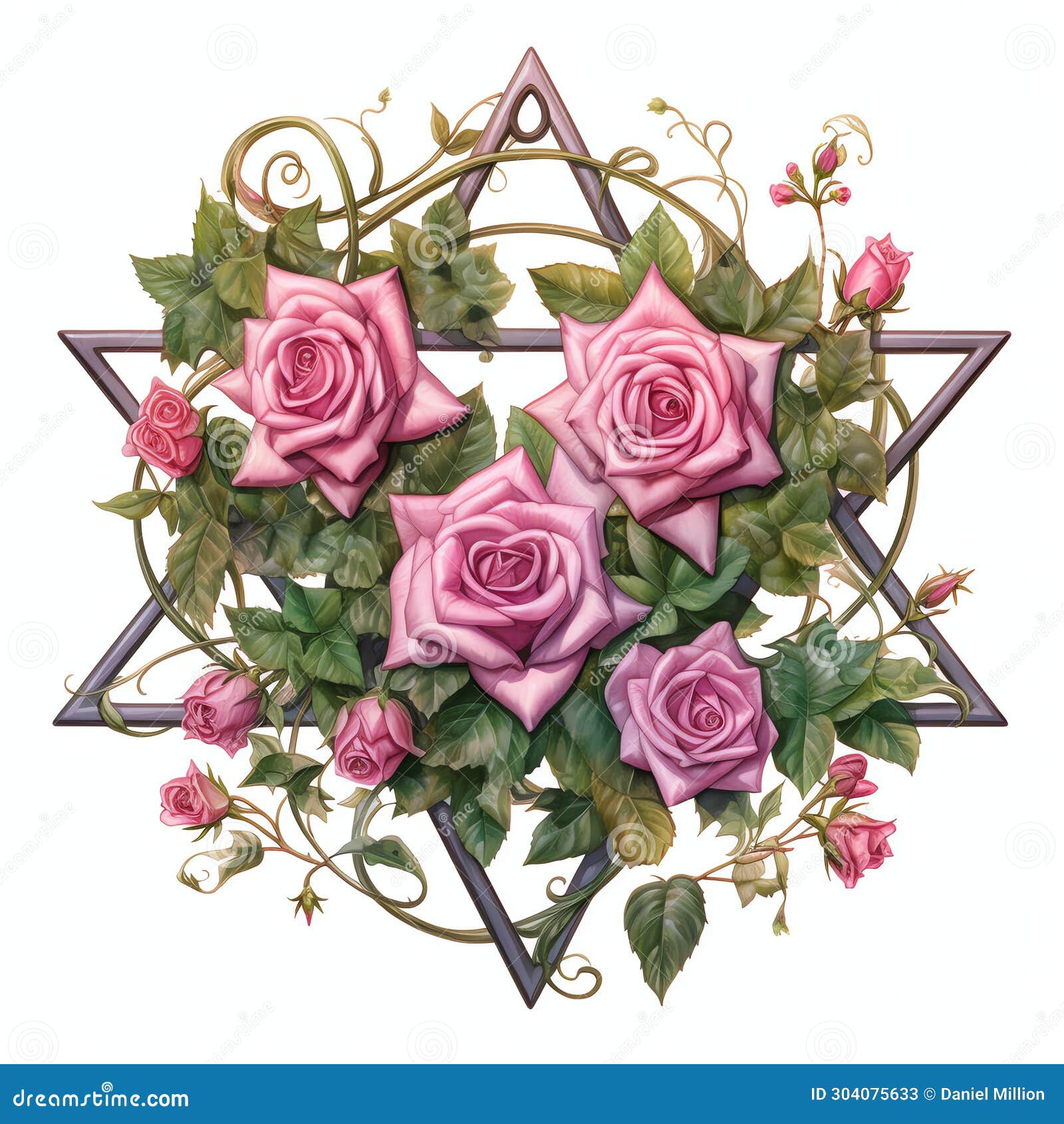 Beautiful Pentagram Clipart Illustration Stock Illustration ...
