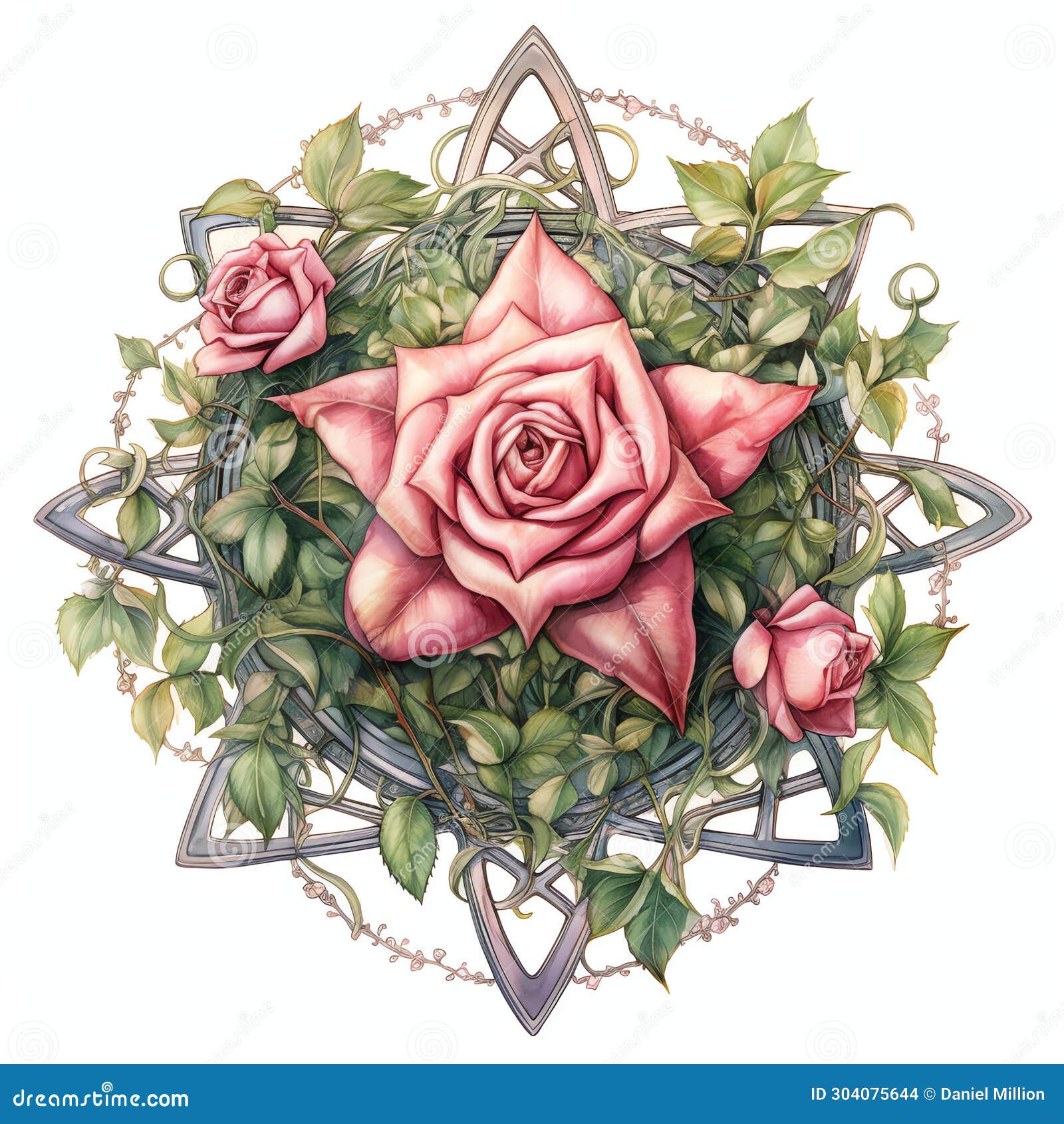 Beautiful Pentagram Clipart Illustration Stock Illustration ...