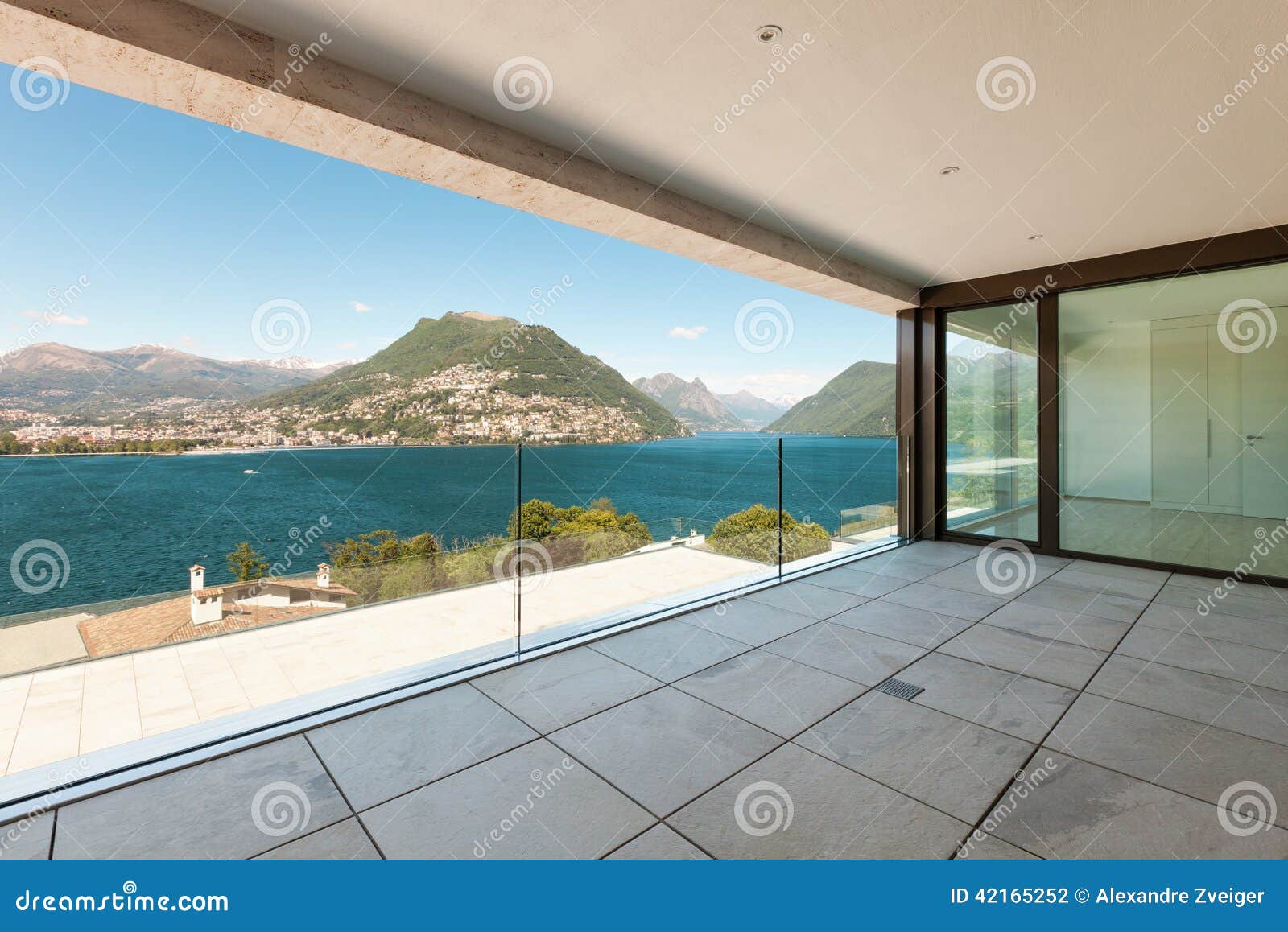 Beautiful Penthouse, Veranda Stock Photo - Image of contemporary ...