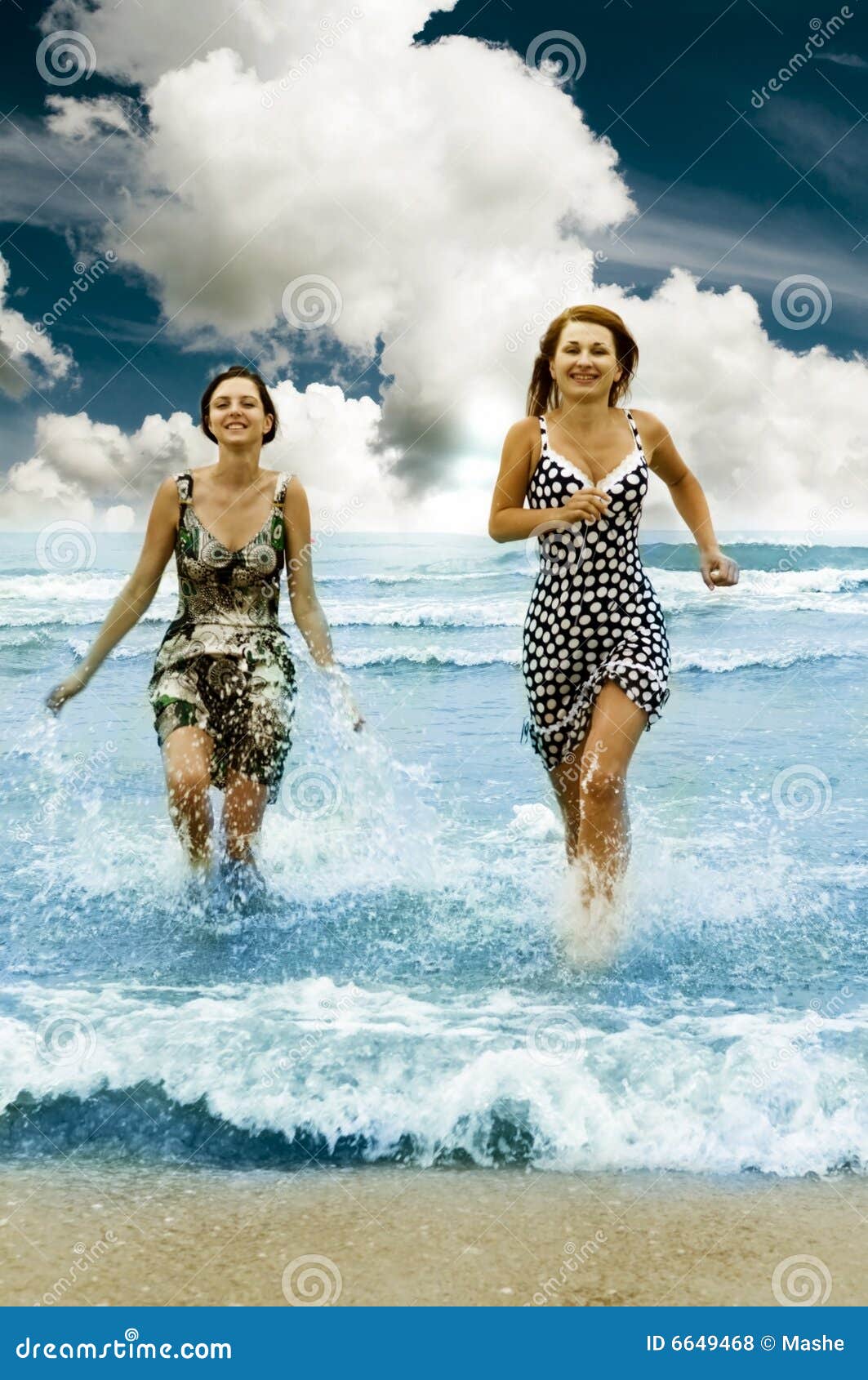 Beautiful people running stock photo. Image of exotic - 6649468