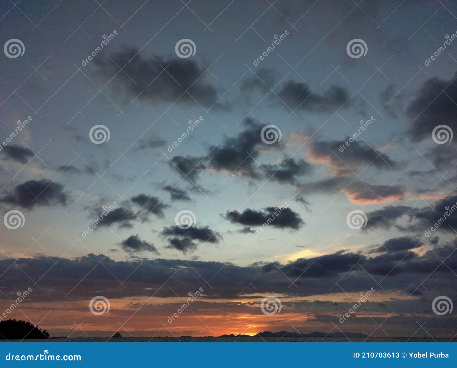 The Beautiful Perfect View of the Twilight in the Afternoon. Stock ...