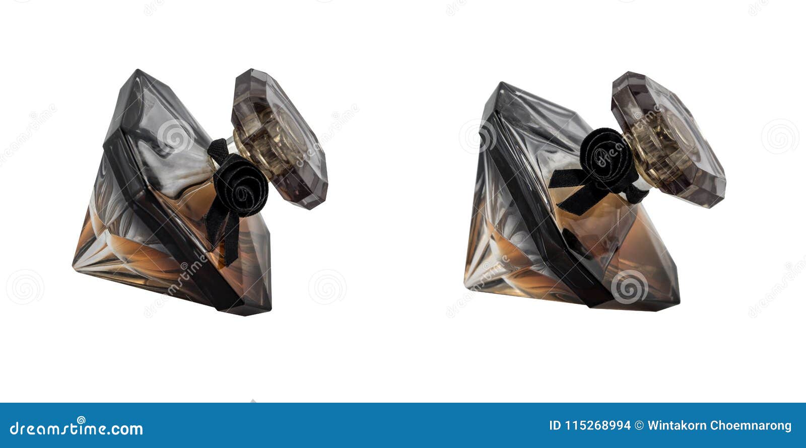 Beautiful Perfume Container in Diamond Shape Isolated Stock Photo ...