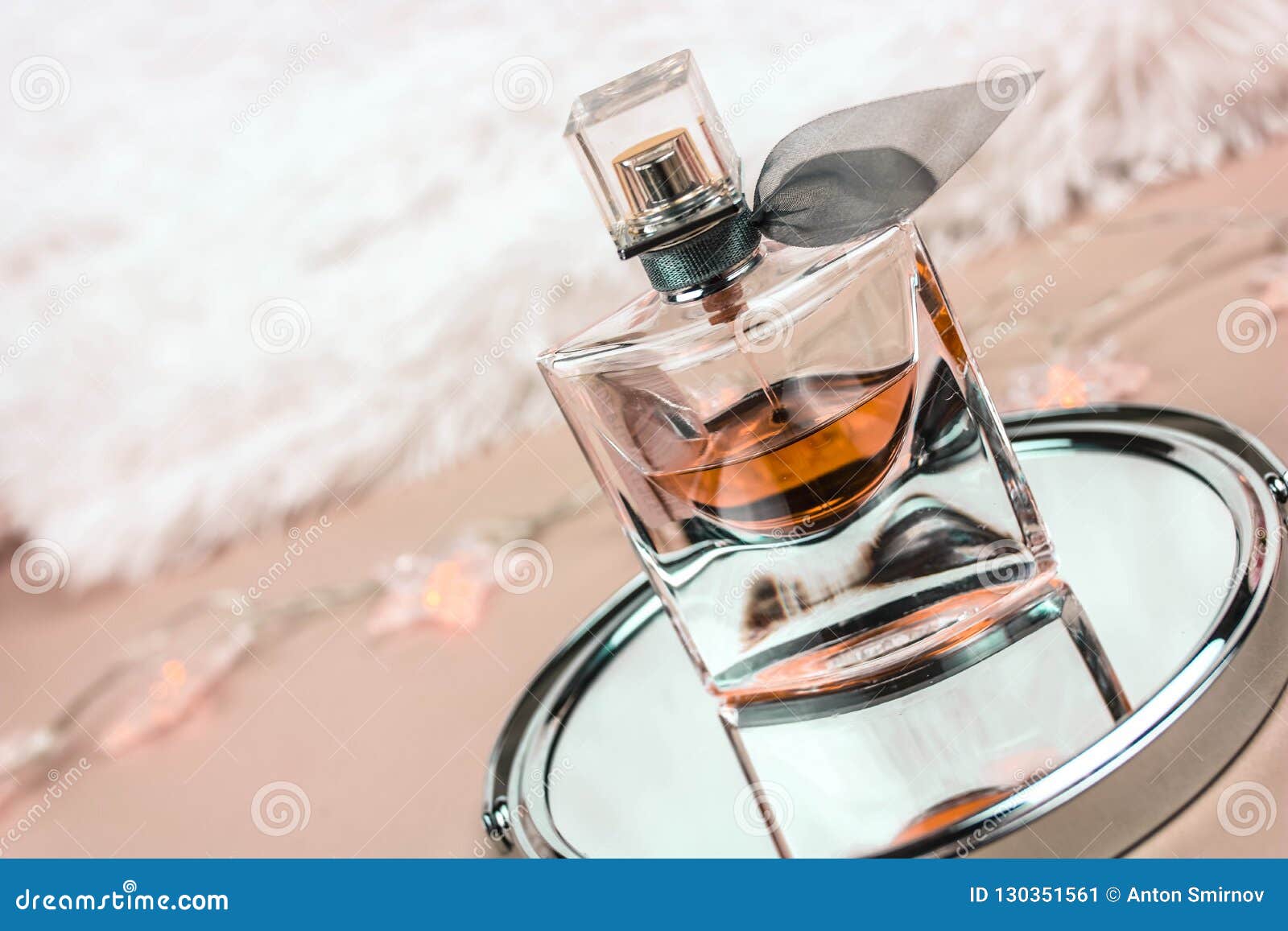 Beautiful Perfume in Reflection Stock Image - Image of femininity ...
