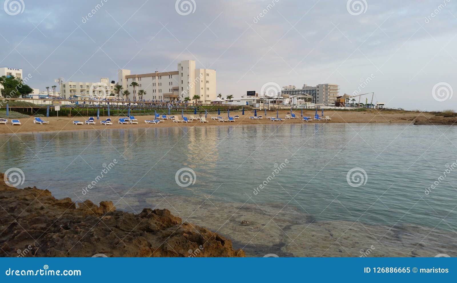 The Beautiful Pernera Beach Protaras in Cyprus Stock Image - Image of ...