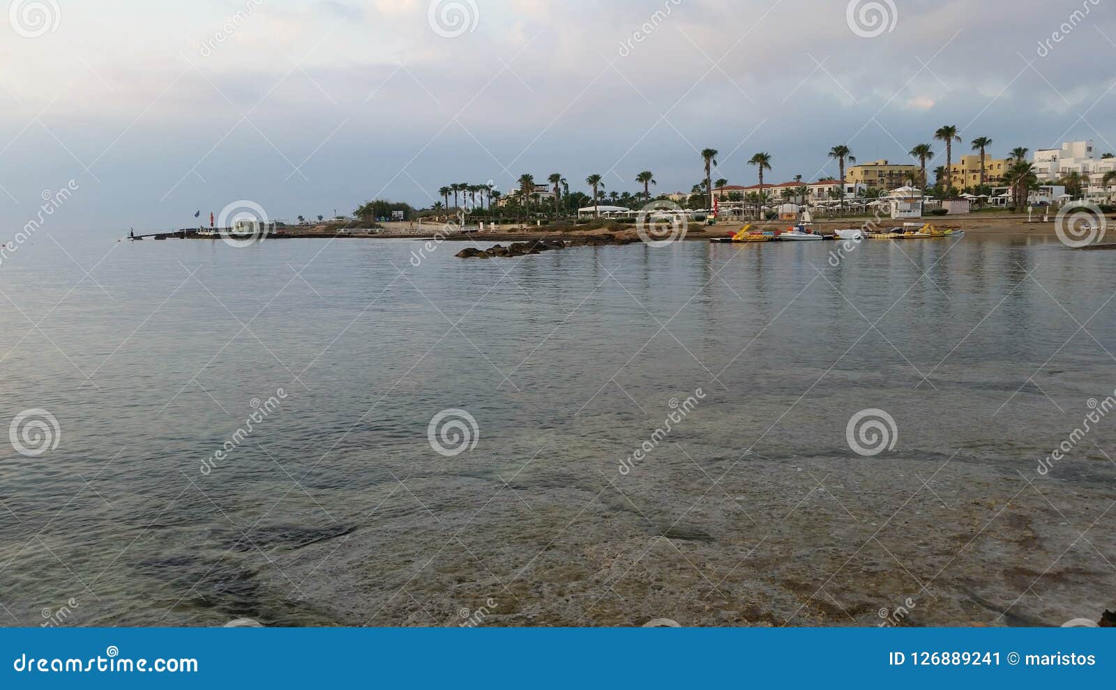 The Beautiful Pernera Beach Protaras in Cyprus Stock Image - Image of ...