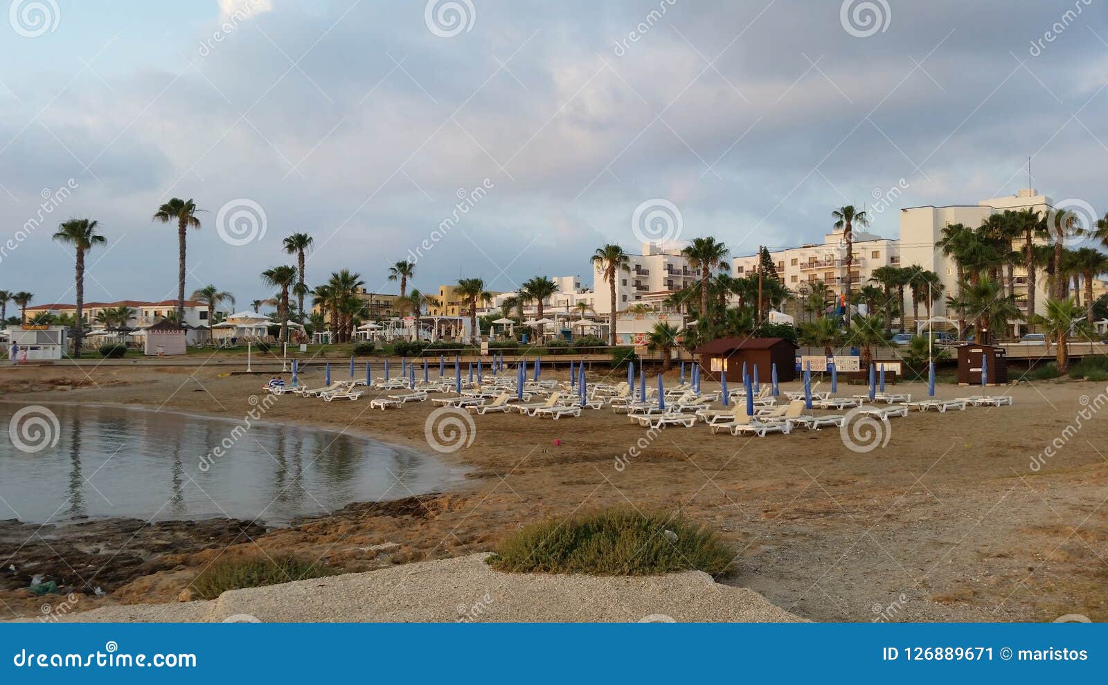 The Beautiful Pernera Beach Protaras in Cyprus Stock Image - Image of ...