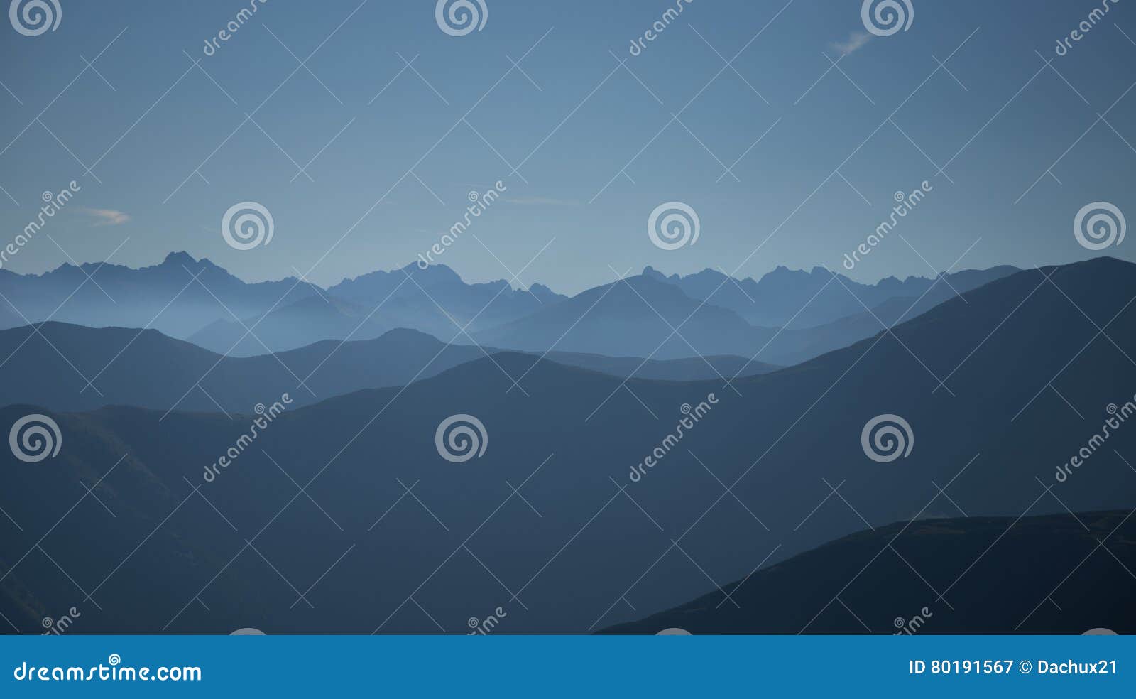 A Beautiful Perspective View Above Mountains with a Gradient Stock ...