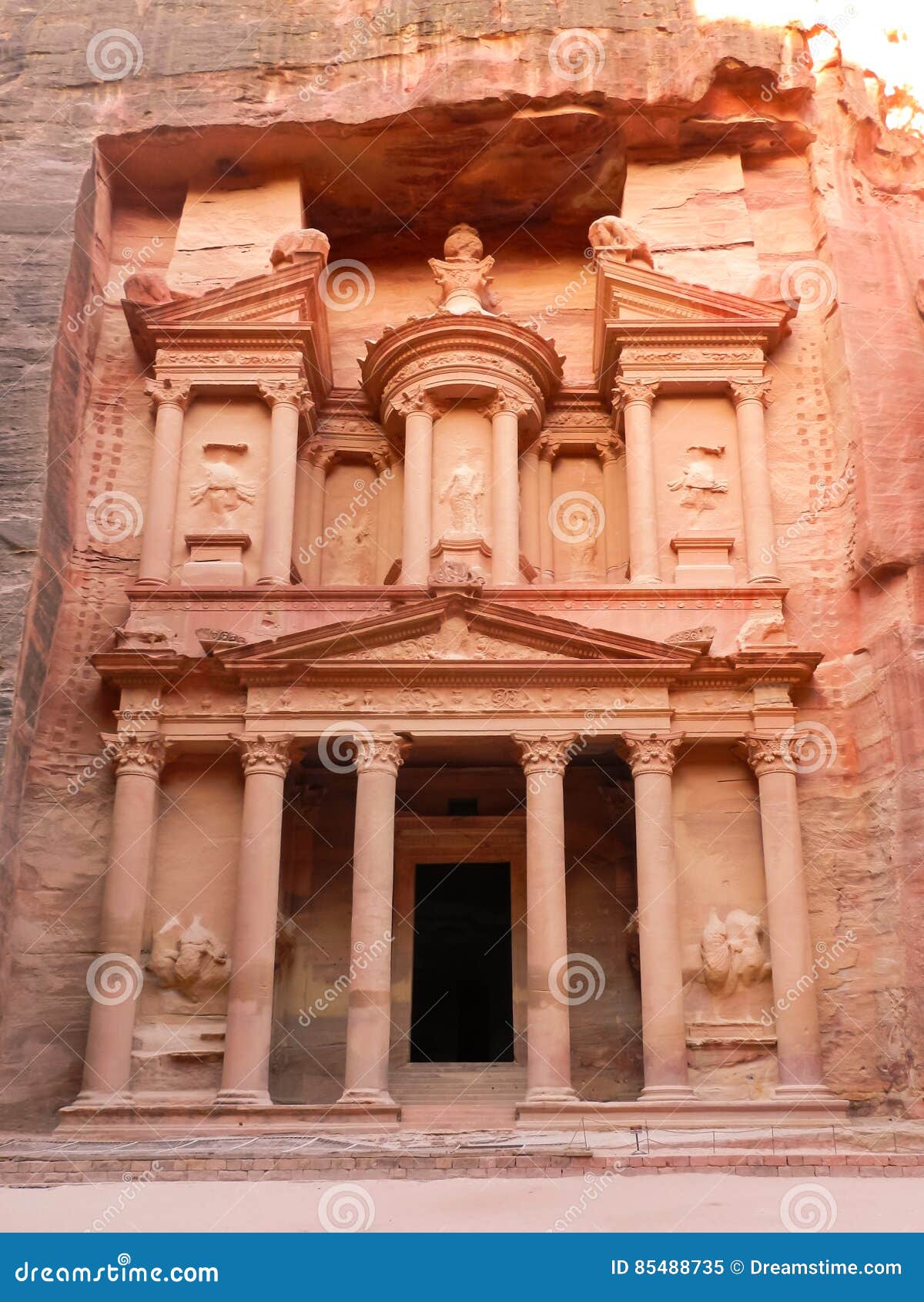 Beautiful Petra Treasury Front View Stock Image - Image of historical ...
