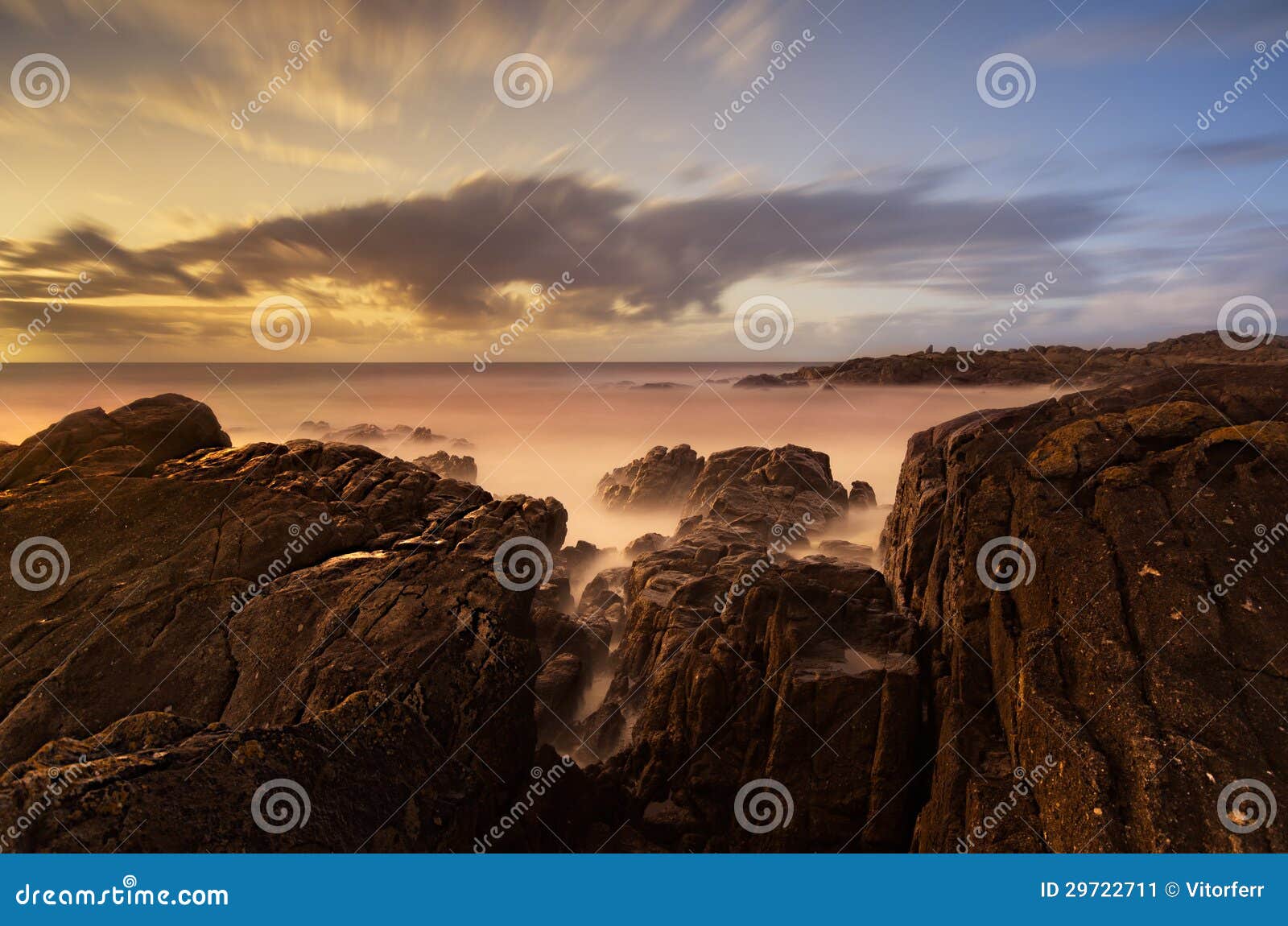 Stunning sea shore scene stock image. Image of evening - 29722711