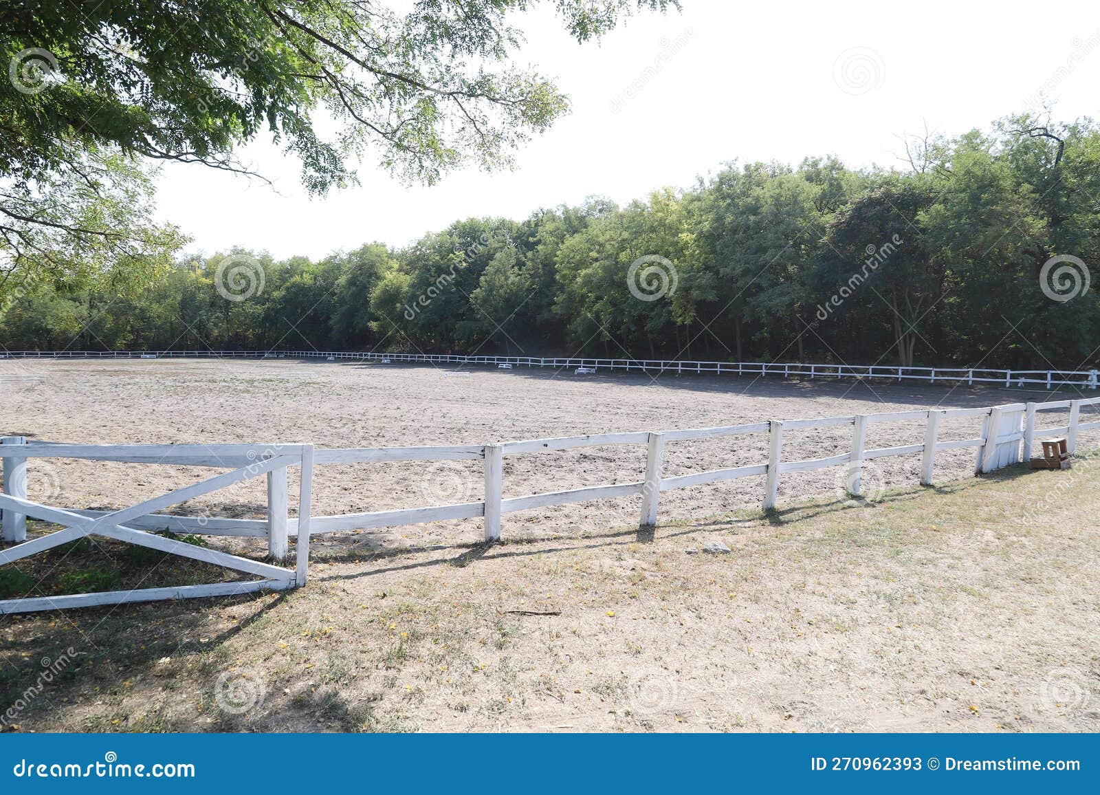 Beautiful Photo of Empty Equestrian Field for Horse Training Stock ...