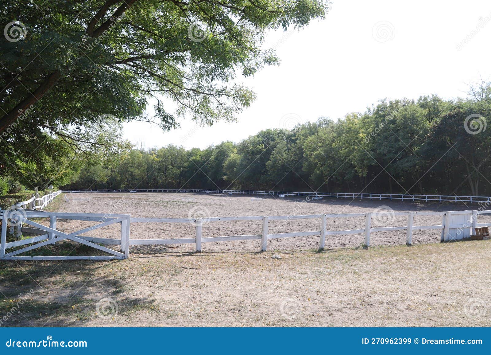 Beautiful Photo of Empty Equestrian Field for Horse Training Stock ...