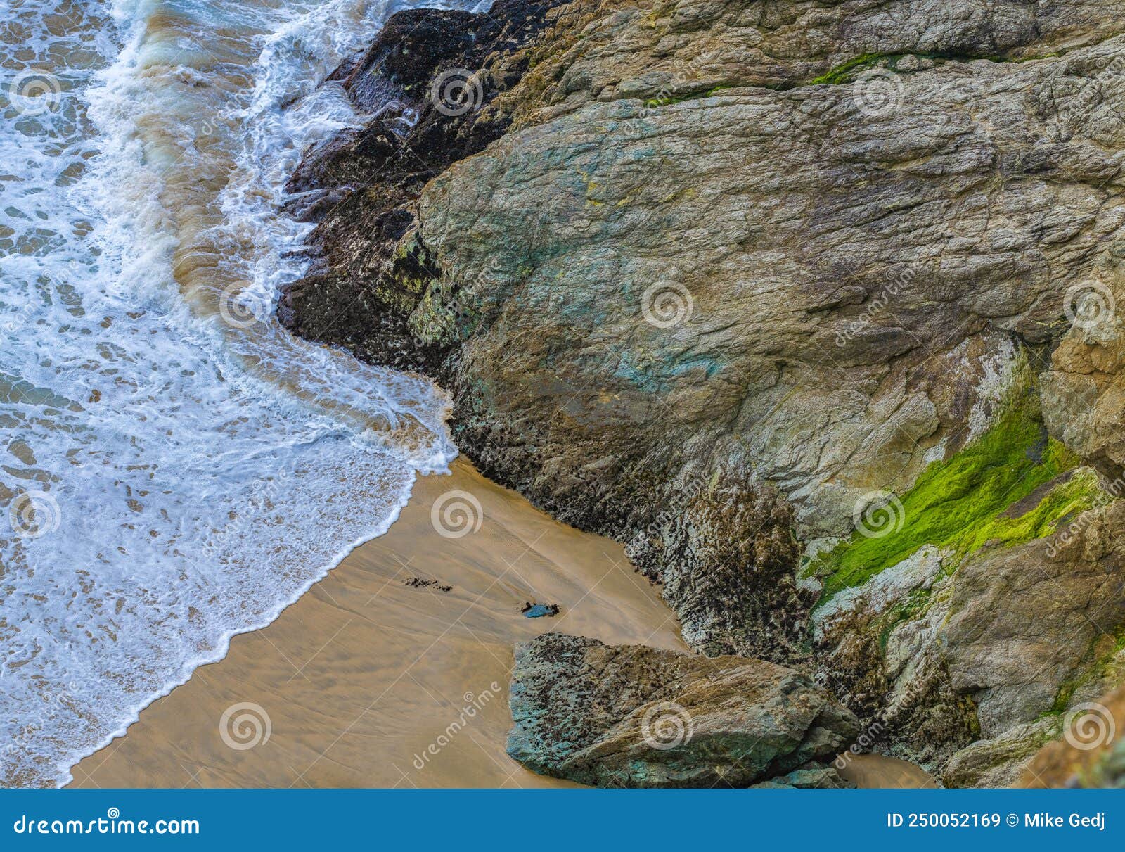 High Resolution Photo of a Mountain Near a Beach. Stock Image - Image ...