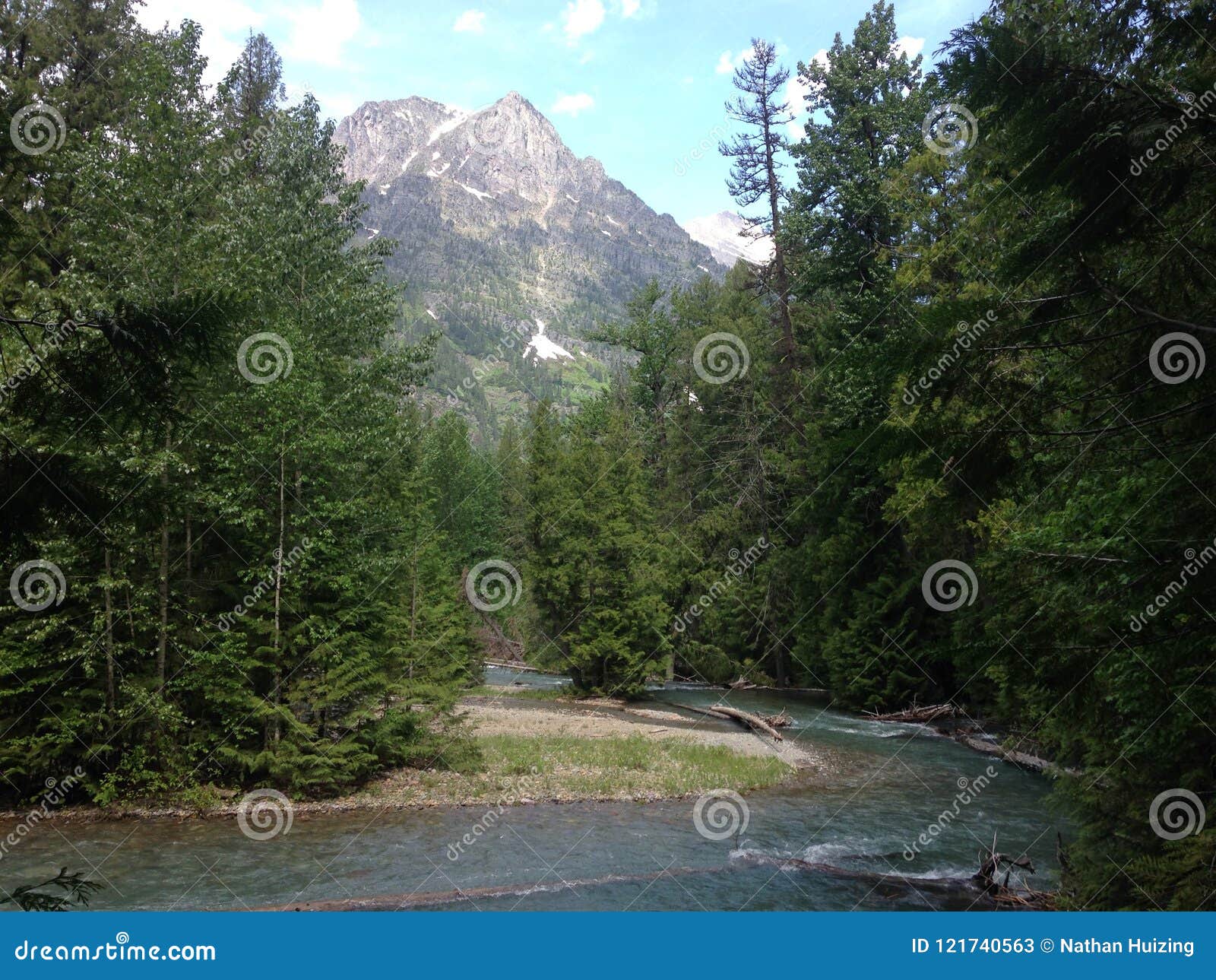 Beautiful Photo of Mountain and Stream and Trees Stock Image - Image of ...