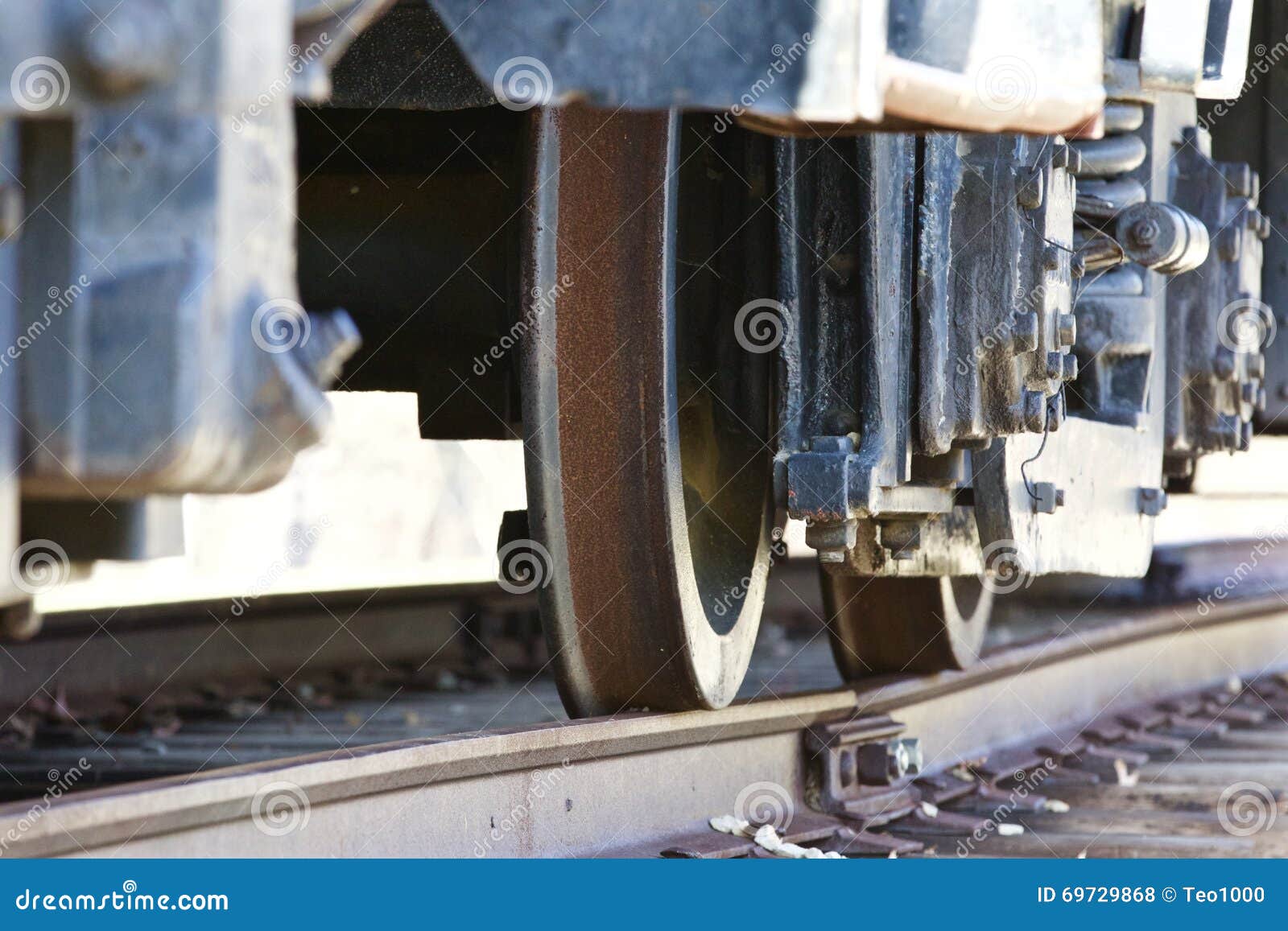 Beautiful Photo of the Moving Train and the Railway Stock Photo - Image ...