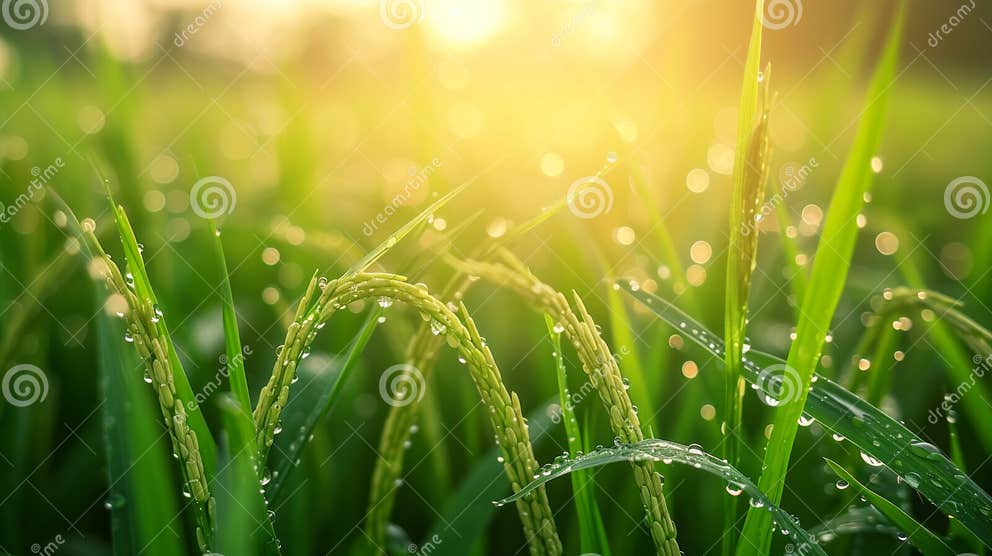 Beautiful Photo of Rice Fields for Background Stock Photo - Image of ...
