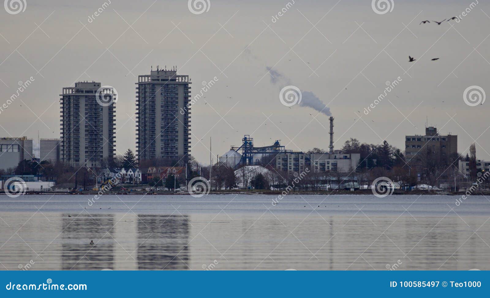 Beautiful Photo of a View on the Harbor in Winter Stock Image - Image ...