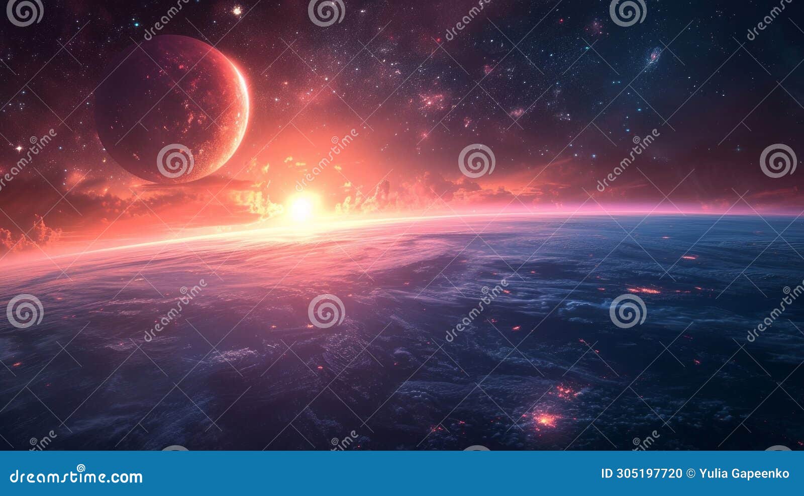 Beautiful Photos of Space with Planets of the Solar System Stock Photo ...