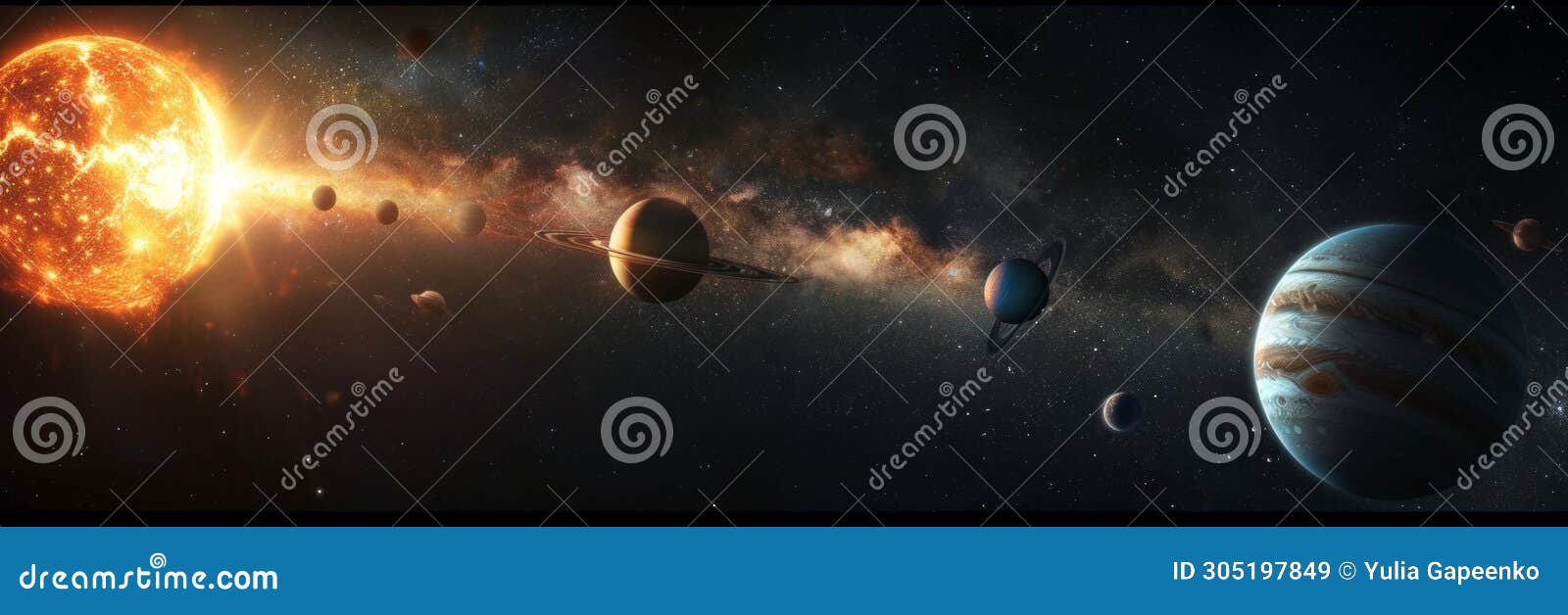 Beautiful Photos of Space with Planets of the Solar System Stock Image ...