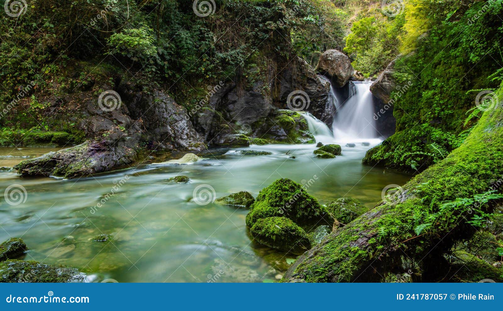 Beautiful Photos - Waterfall Flows Down the Stream in the Rainforest ...