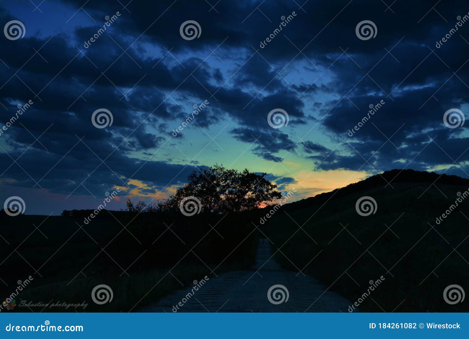 Beautiful Picture of a Mesmerizing Sunset Over the Mountains Stock ...