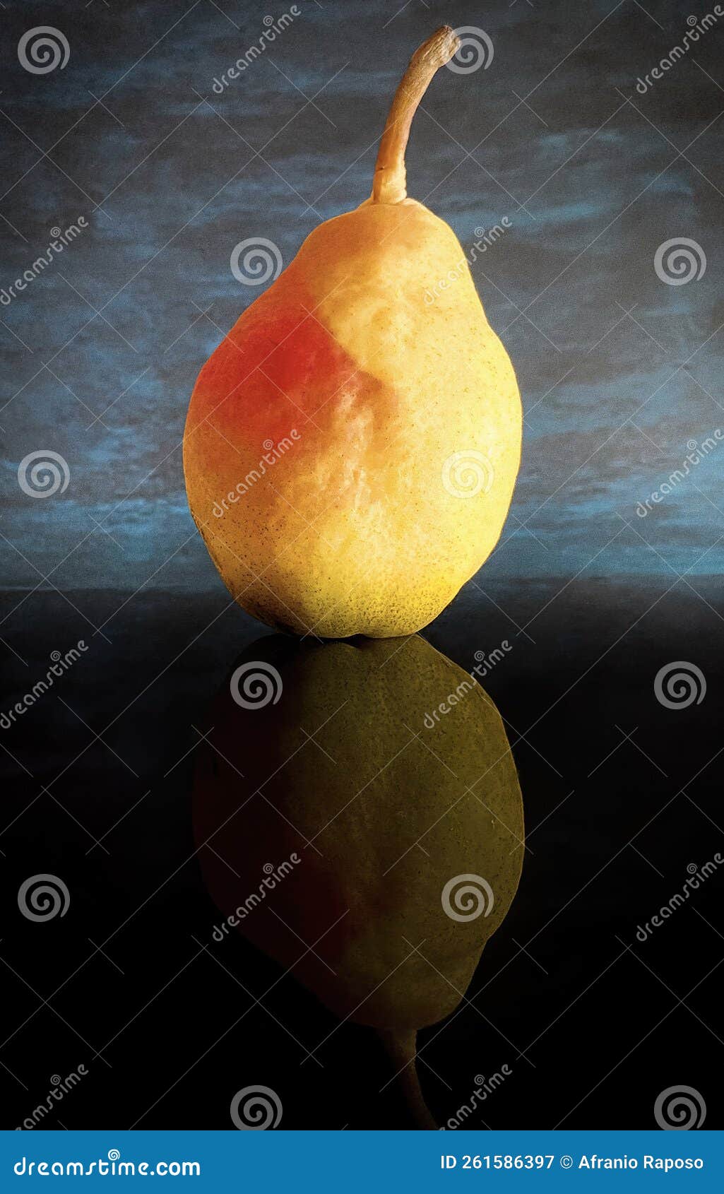 Pear in dark background stock image. Image of pear, deco - 261586397