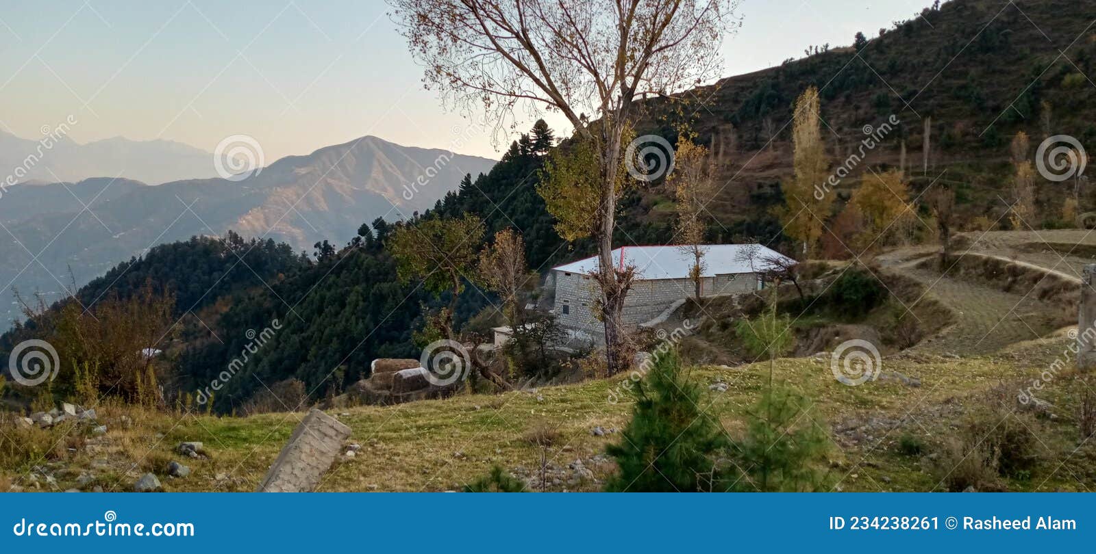 Beautiful Pictured Scenery with Sky Evening Shade Stock Image - Image ...