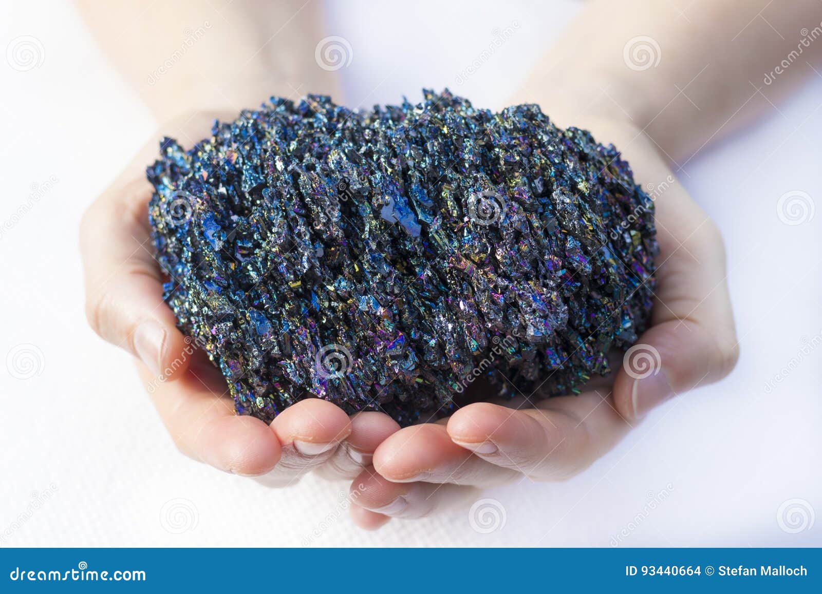 Beautiful Piece of Moissanite in Hands Stock Photo - Image of bizmuth ...