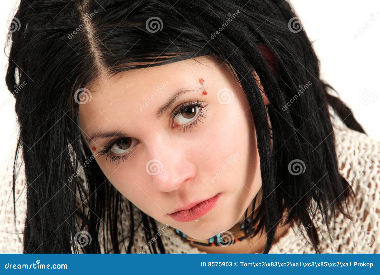 Beautiful Pierced Teenage Model - Face Stock Image - Image of piercings ...