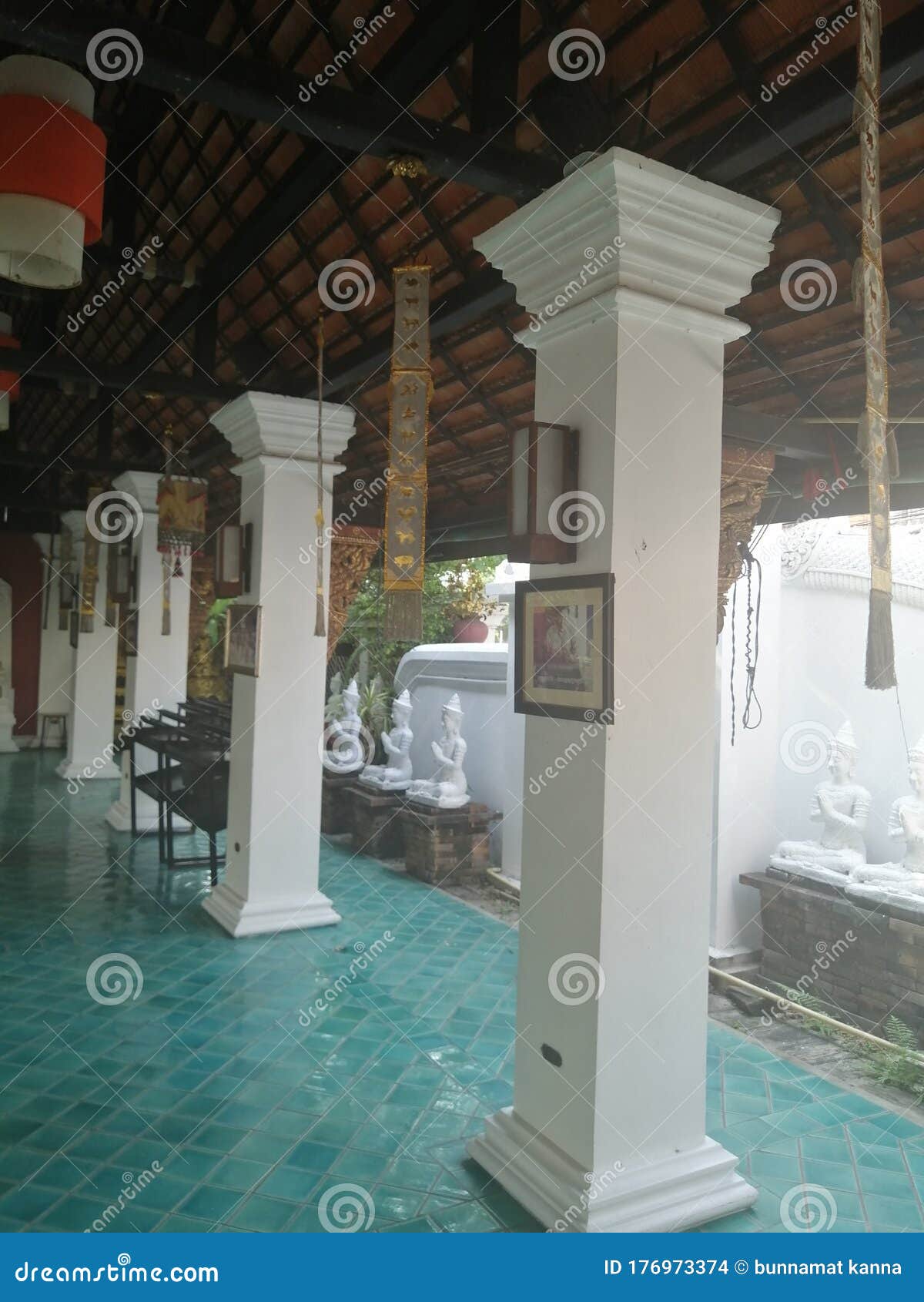 Beautiful Pillar in the Temple. Stock Photo - Image of beautiful ...