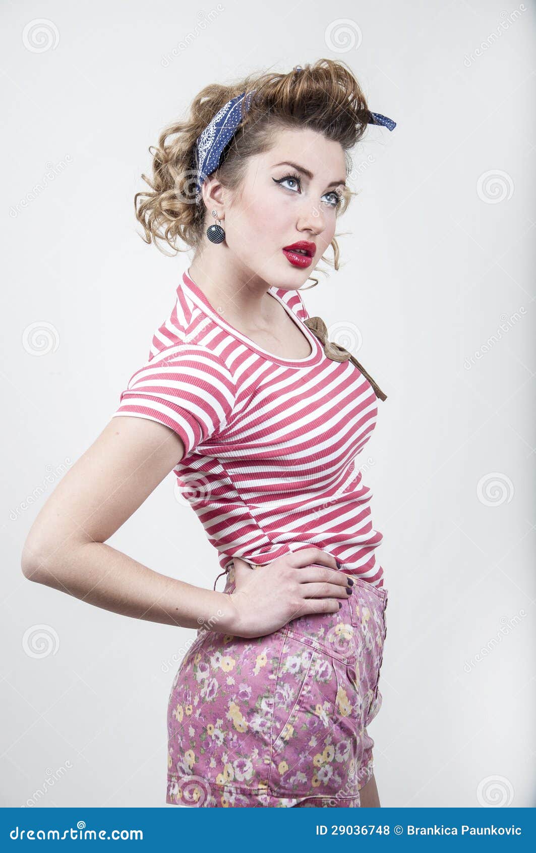 Beautiful pin-up girl stock photo. Image of portrait - 29036748